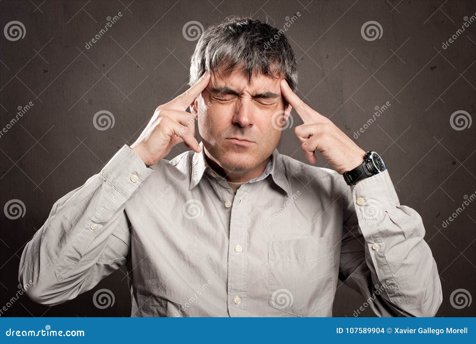 Man with Pensive Expression Stock Photo - Image of real, caucasian ...