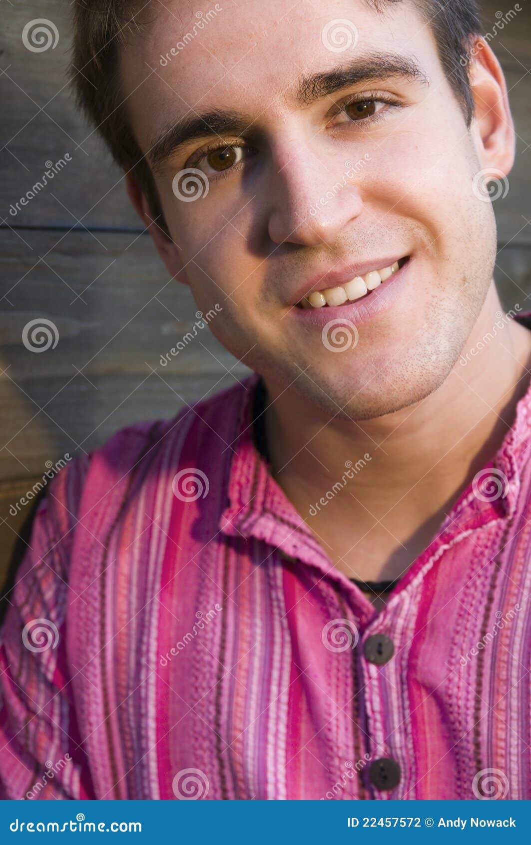 Portrait of man in pink stock photo. Image of young, white - 22457572