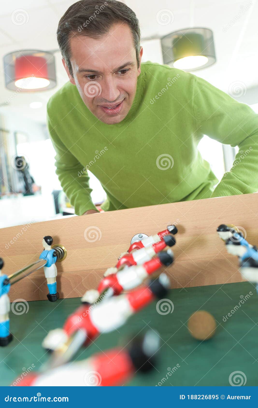 Portrait Man Playing Football Stock Image - Image of young, recreation ...