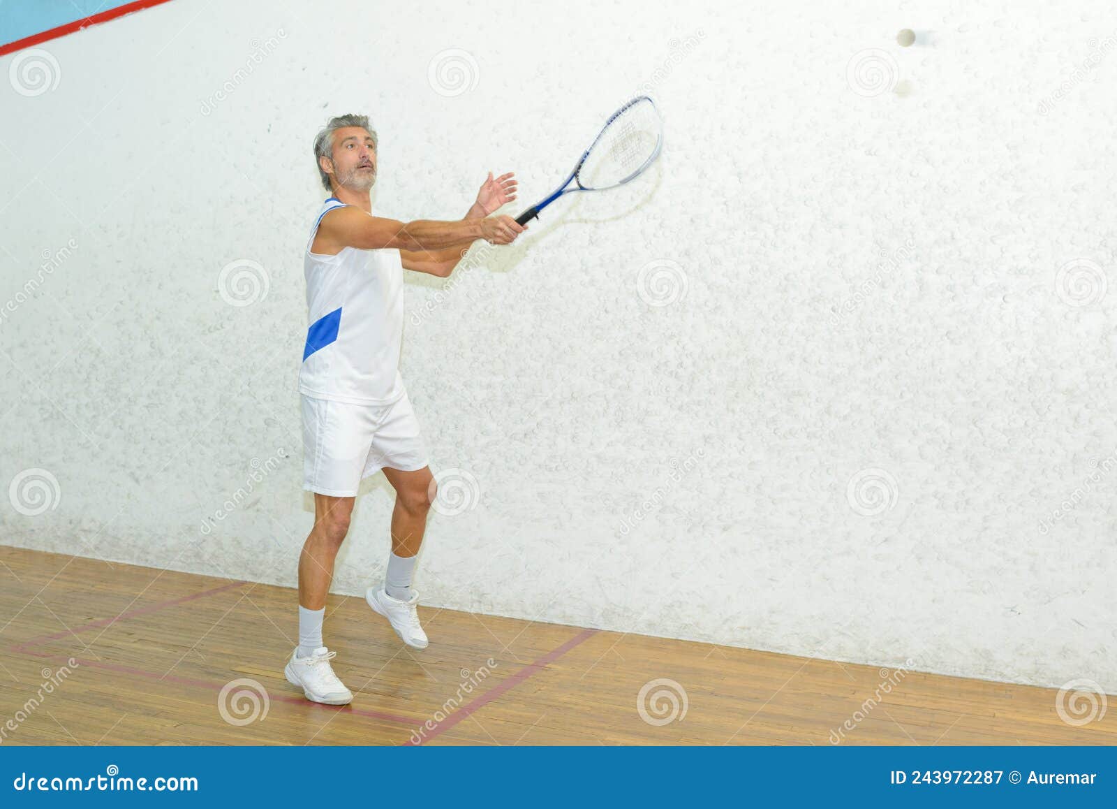 Portrait Man Playing Squash Stock Image - Image of racket, hobby: 243972287