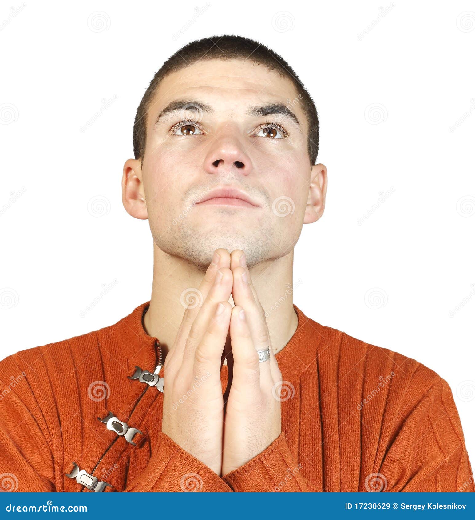 Portrait of a Man during a Prayer Stock Image - Image of lama, model ...