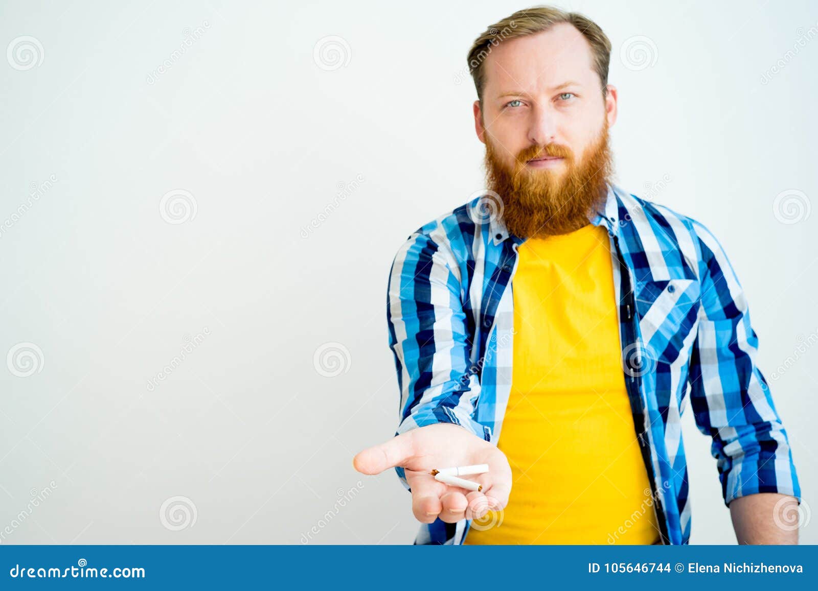 Man quitting smoking stock photo. Image of lighter, nicotine - 105646744
