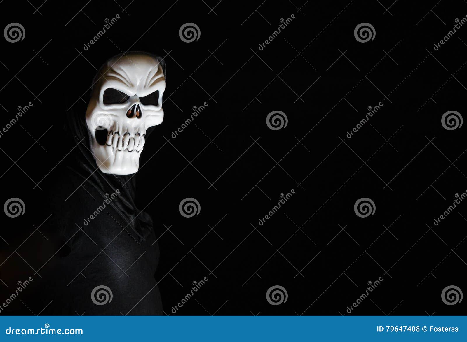 Portrait of Man with Scary Mask Stock Photo - Image of death, monster ...