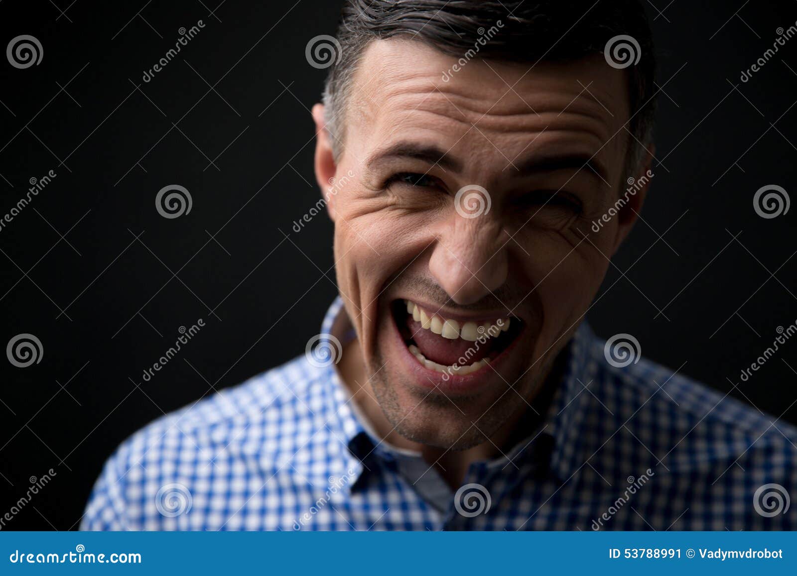 Portrait of a Man Screaming Stock Image - Image of caucasian, person ...
