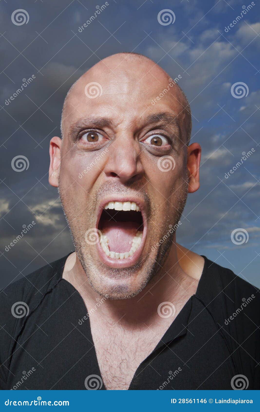 Portrait of a man shouting stock photo. Image of distraught - 28561146