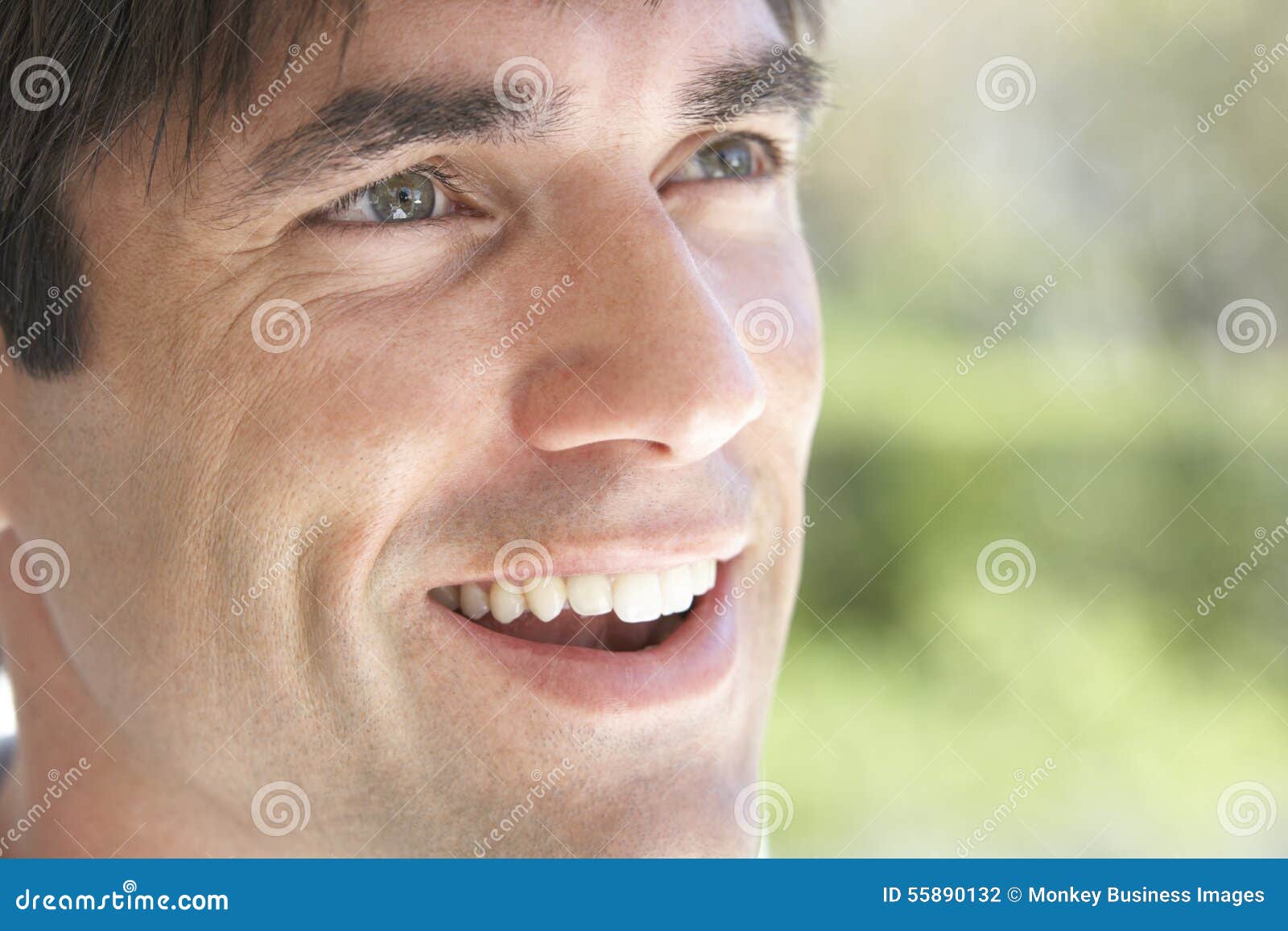 Portrait of Man Smiling stock photo. Image of caucasian - 55890132