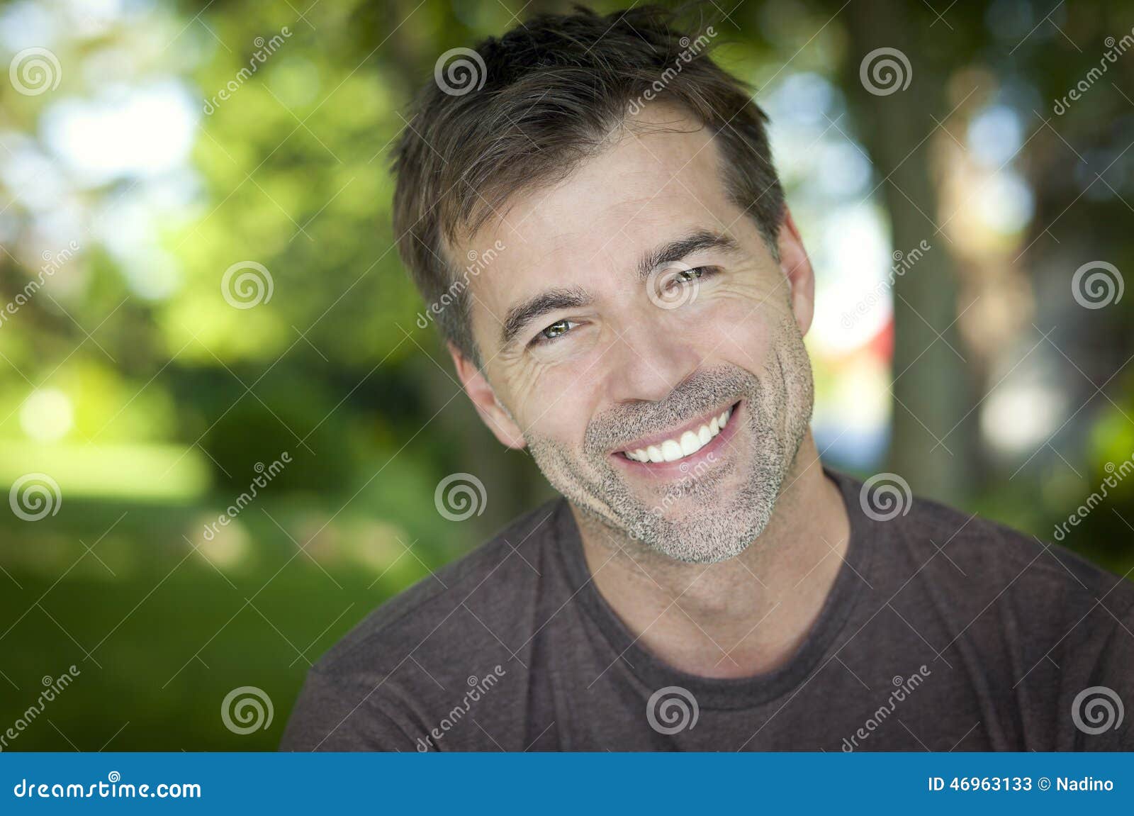 Portrait of a Man Smiling at the Camera Stock Image - Image of close ...