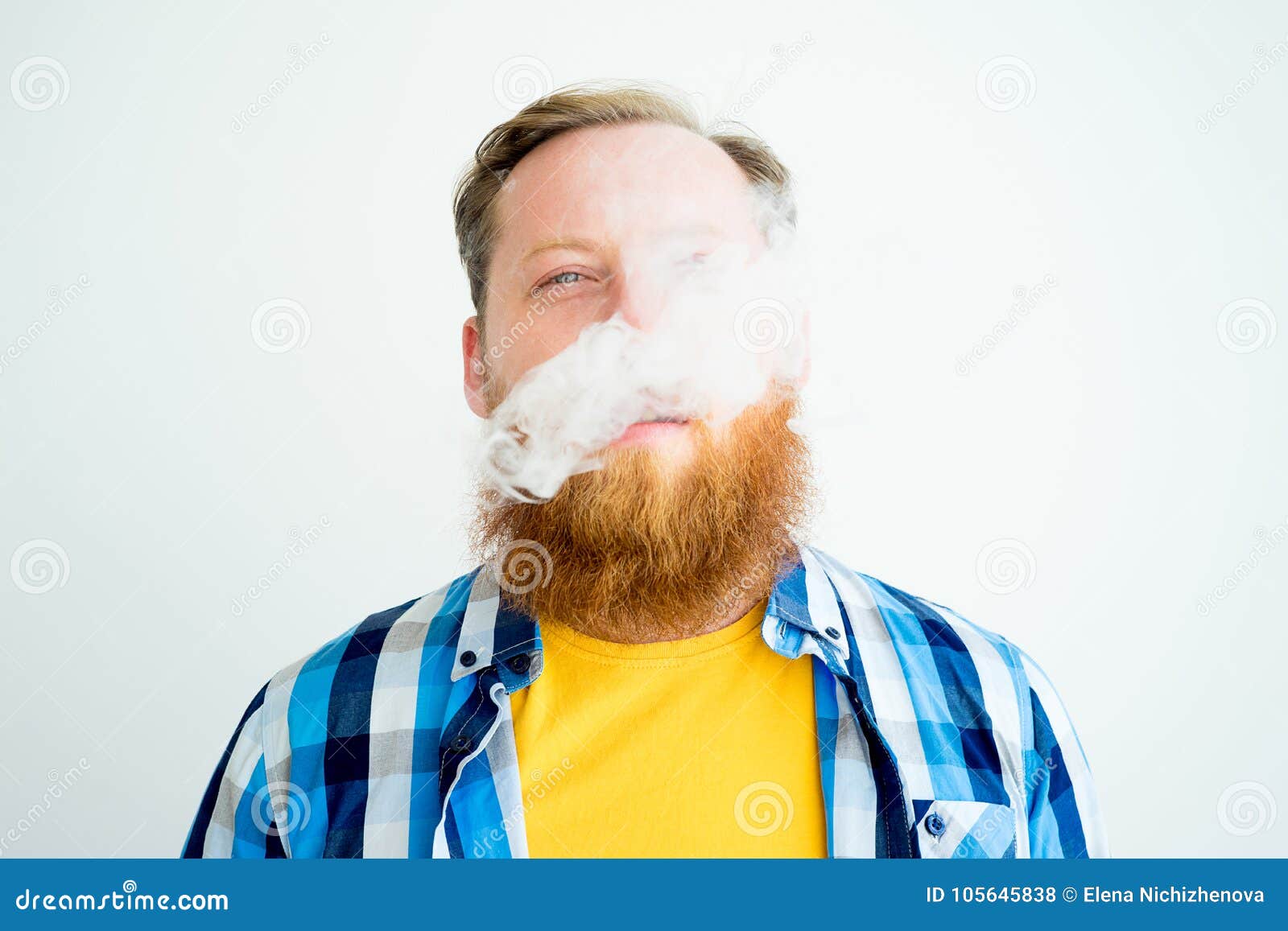 Man smoking cigarette stock photo. Image of health, addiction - 105645838