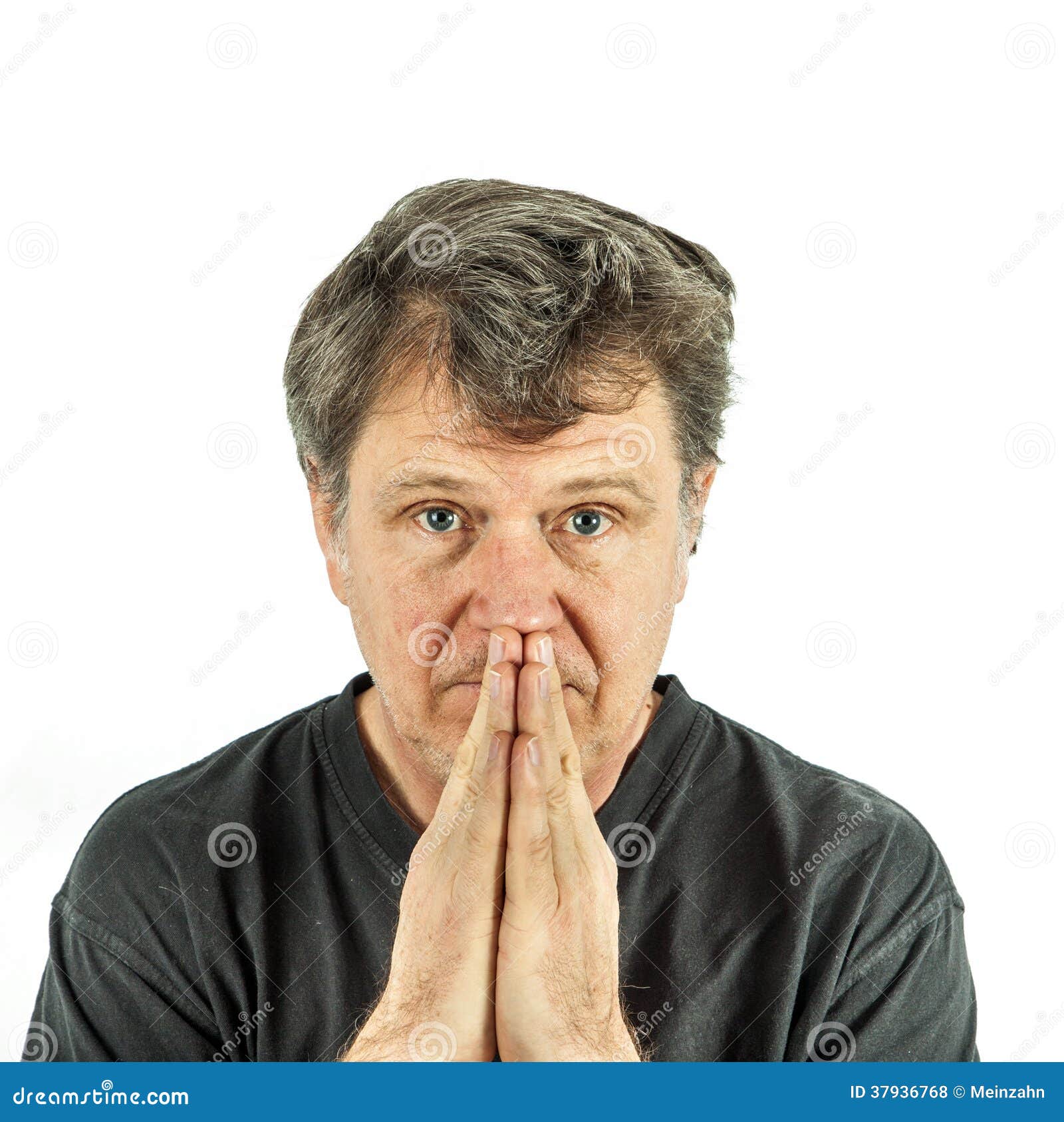 Portrait of man in sorrow stock photo. Image of attractive - 37936768