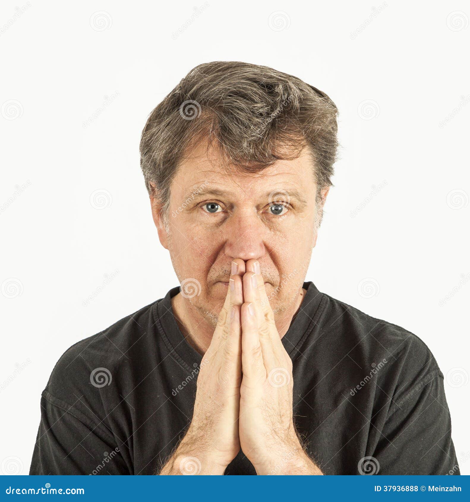 Portrait of man in sorrow stock photo. Image of attractive - 37936888