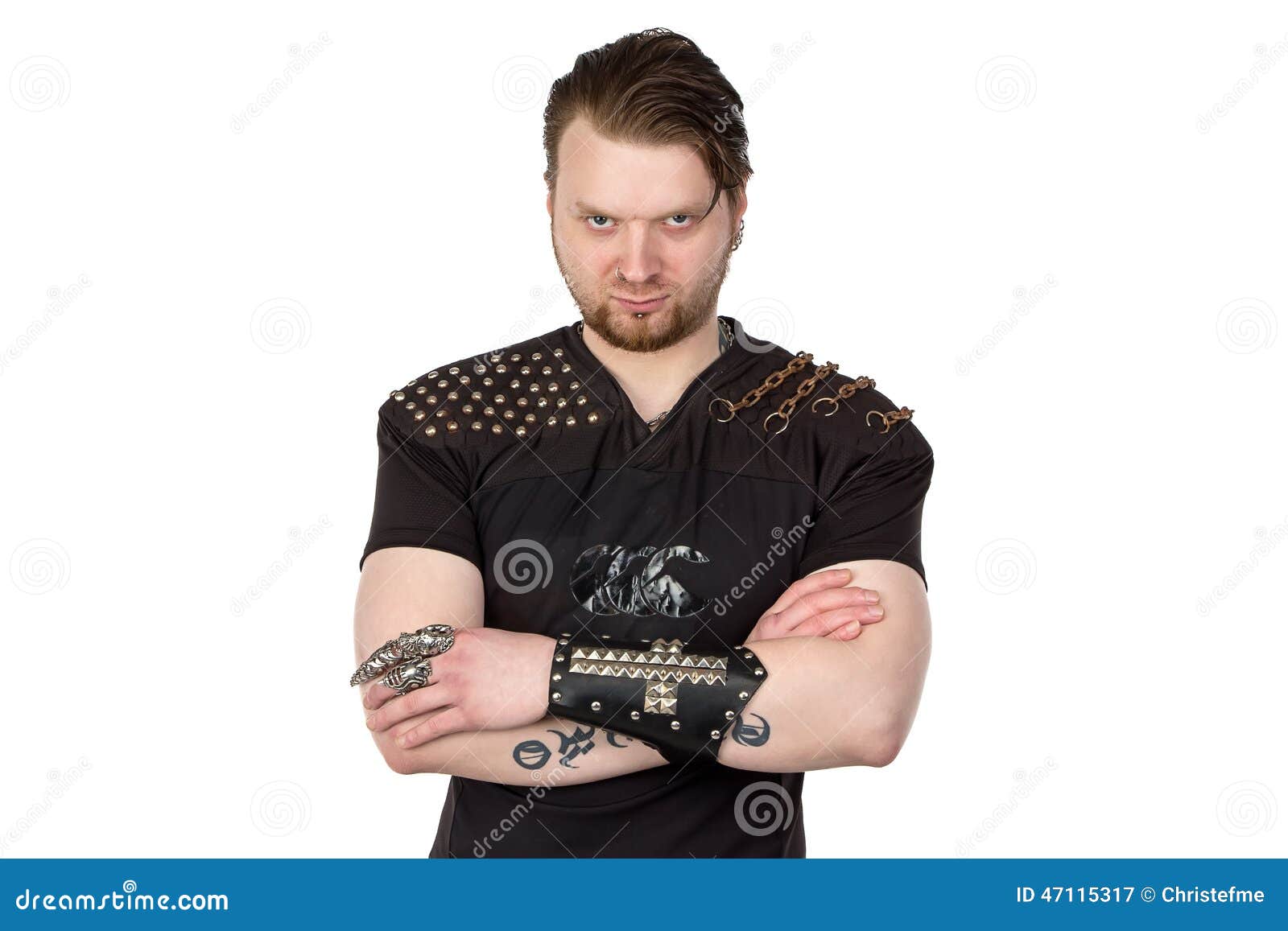 Portrait of the Man with Stern Look Stock Image - Image of maniac, eyes ...