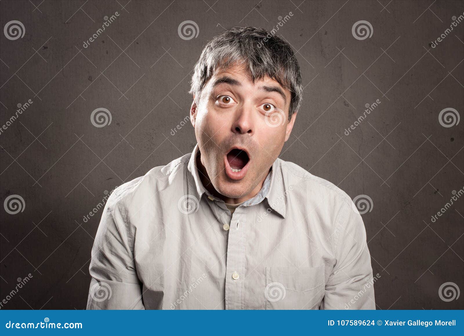 Man with Surprised Expression Stock Photo - Image of concept, people ...