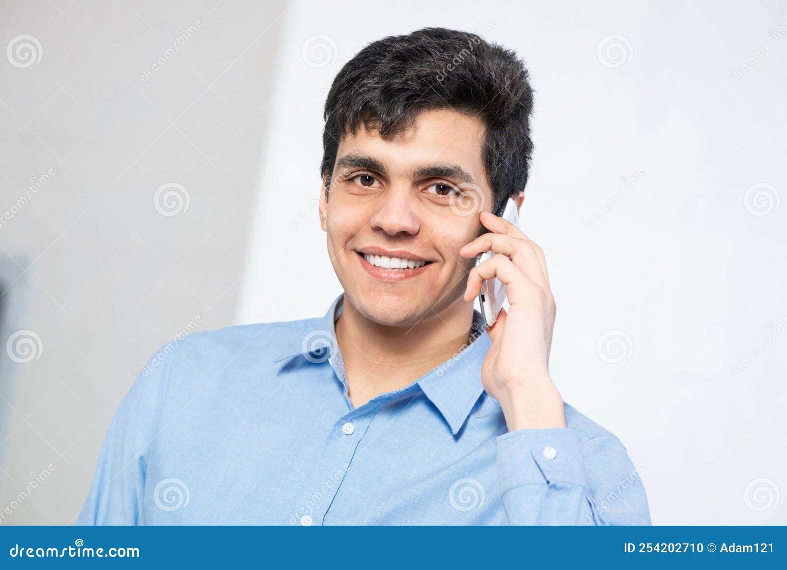 Portrait of a Man Talking on the Phone Stock Photo - Image of talking ...