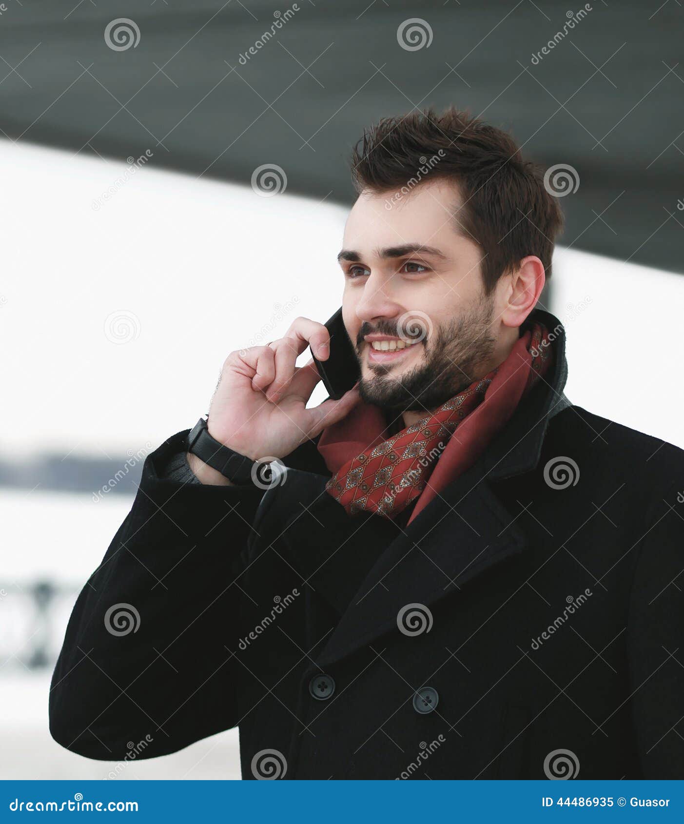 Portrait Man Talking on the Phone Stock Image - Image of meet, joyful ...