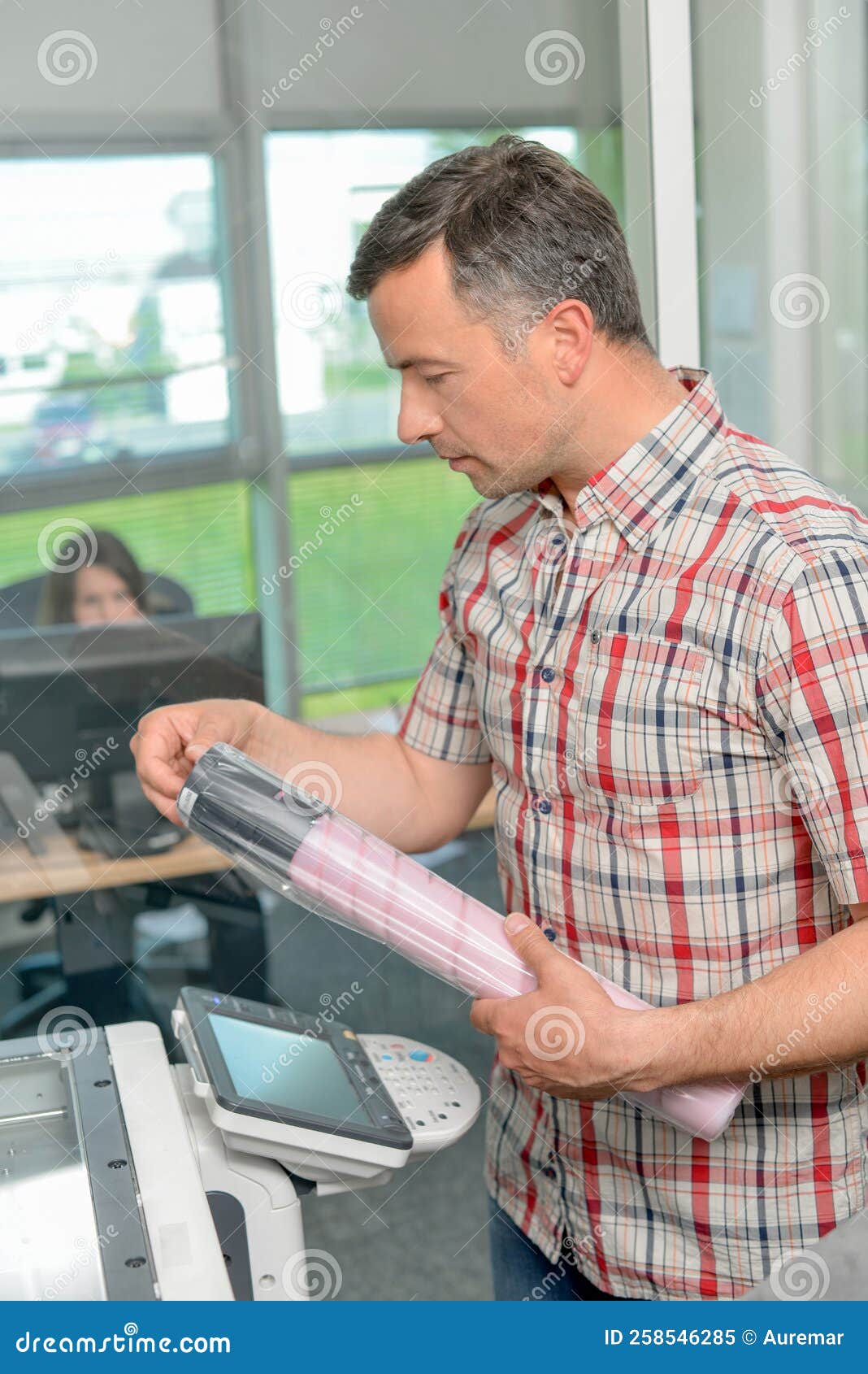 Portrait Man Tearing Plastic Wrapper Stock Image - Image of plastic ...