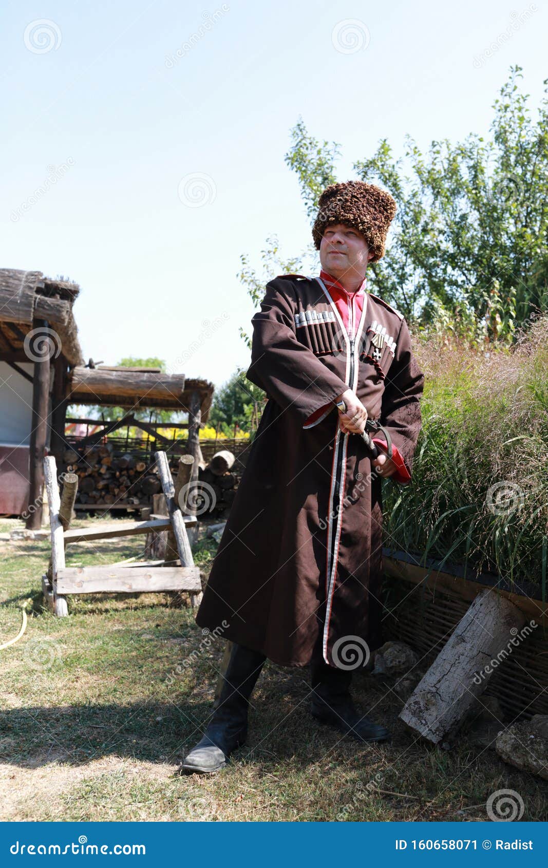 Man in Traditional Cossack Costume Stock Image - Image of male, cossack ...