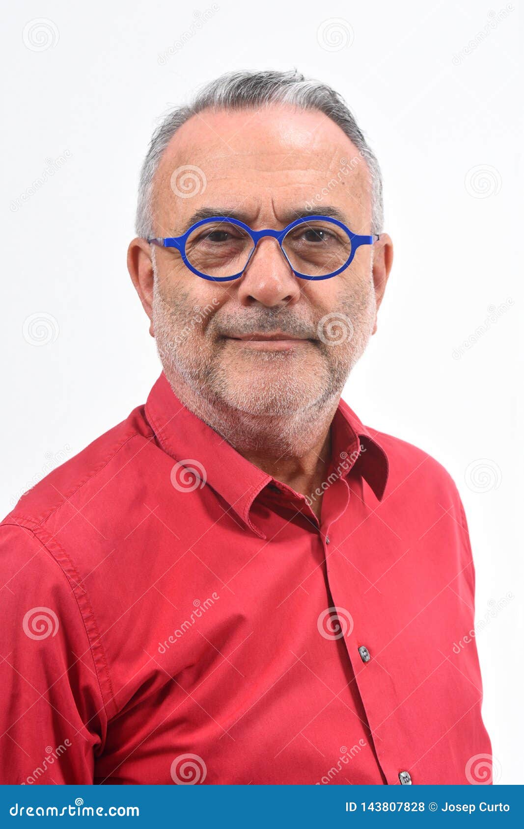 Portrait of a Man on White Background Stock Photo - Image of camera ...