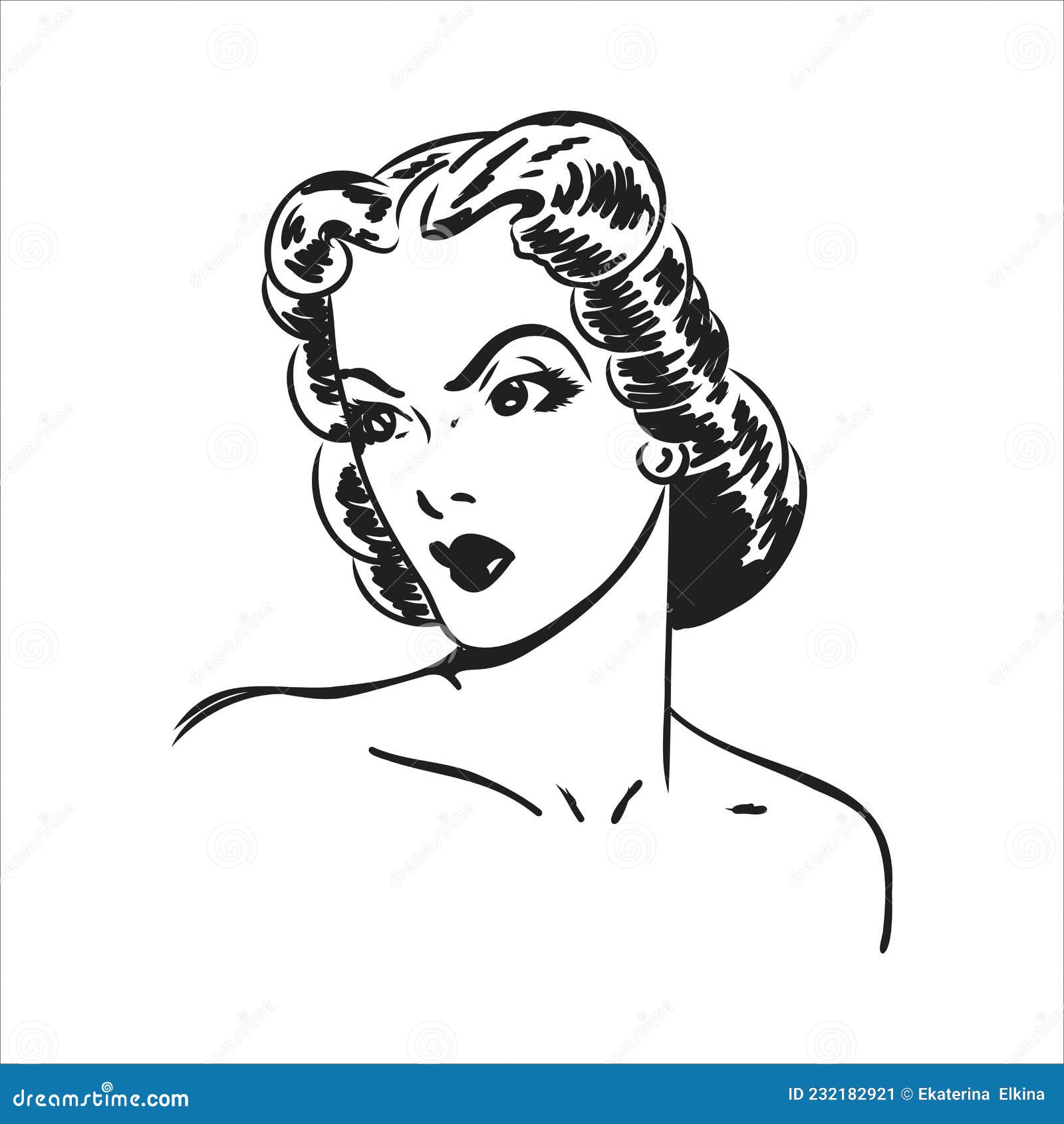 Portrait Man Winking at Camera. Easy Editable Layered Vector ...