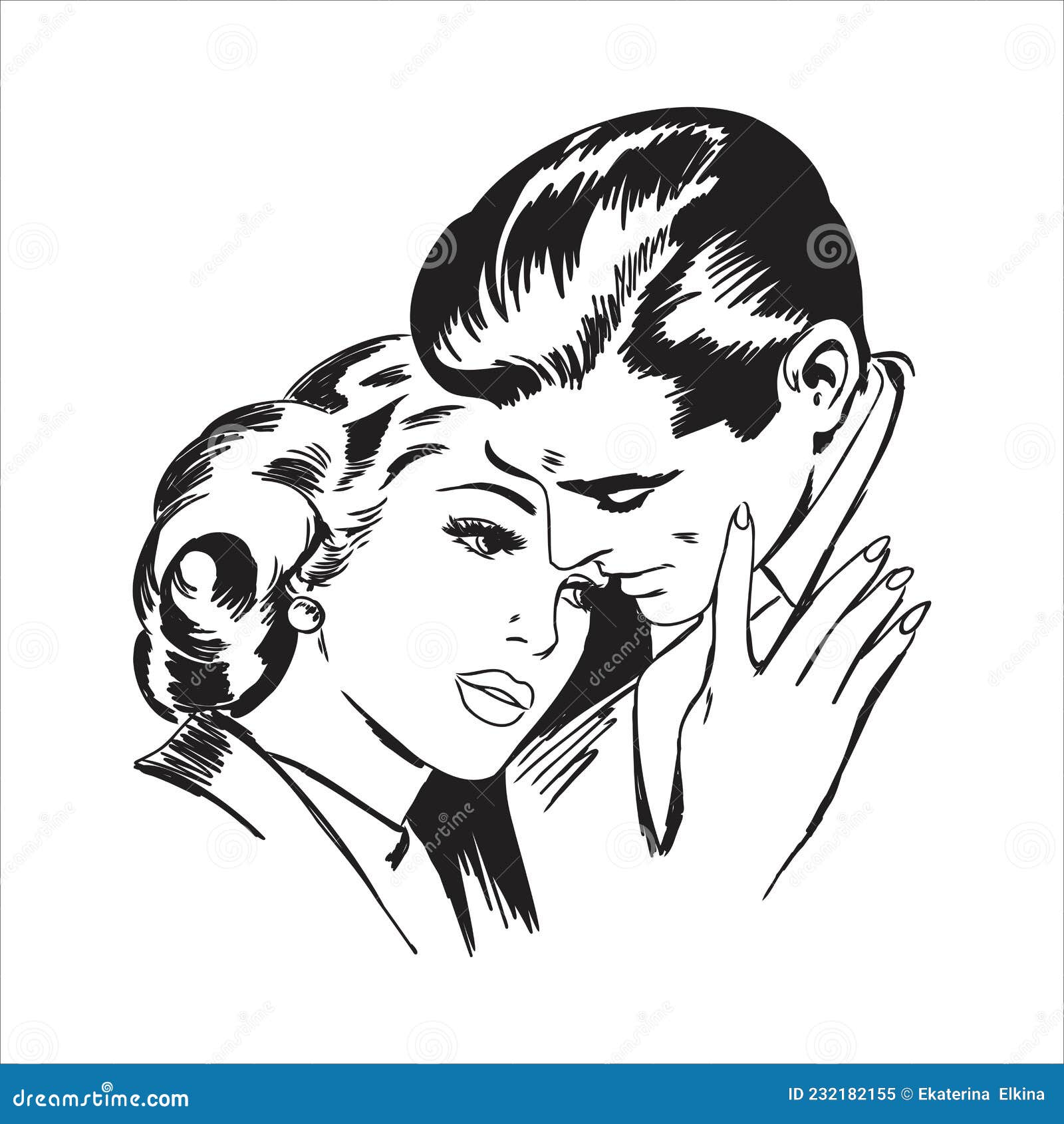 Portrait Man Winking at Camera. Easy Editable Layered Vector ...