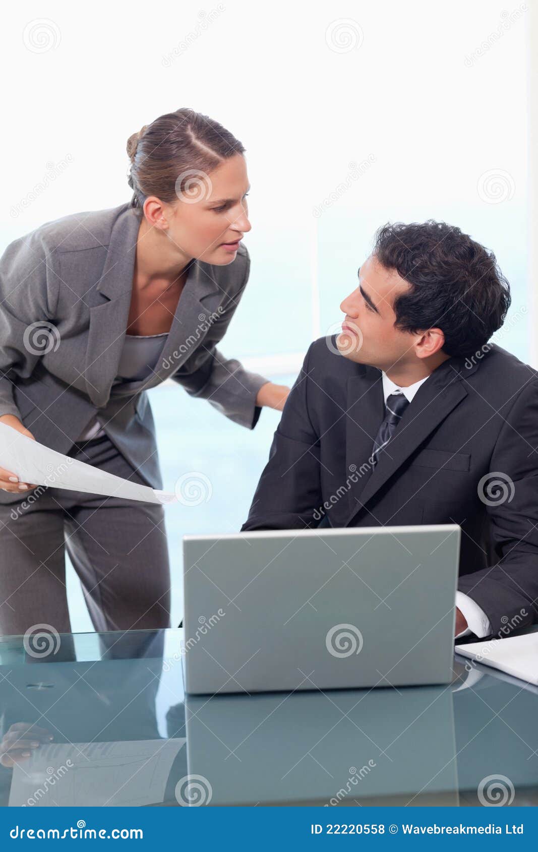 Portrait of a Manager Being Unhappy with an Employee Stock Photo ...