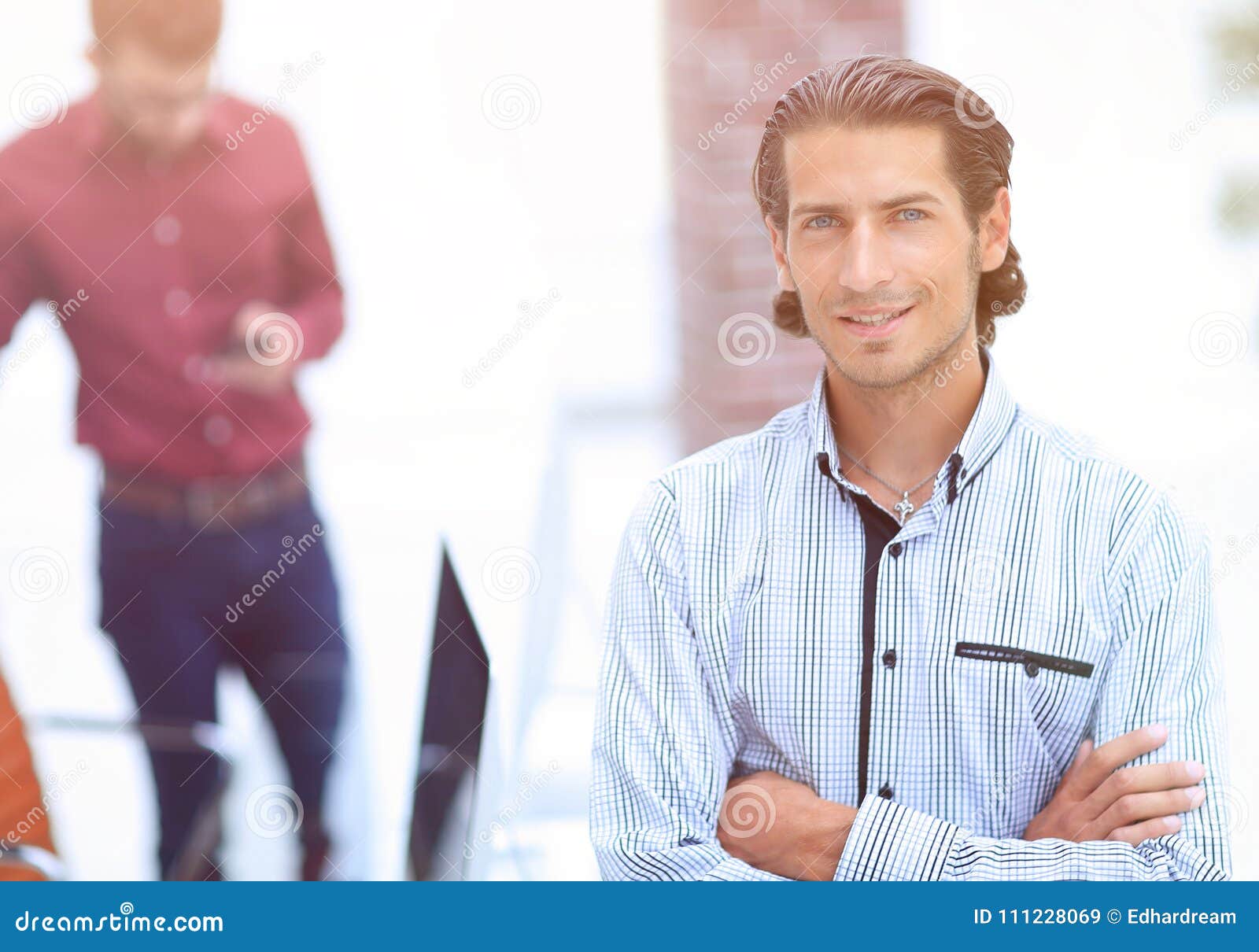 Portrait of Manager in the Office. Stock Image - Image of happy ...