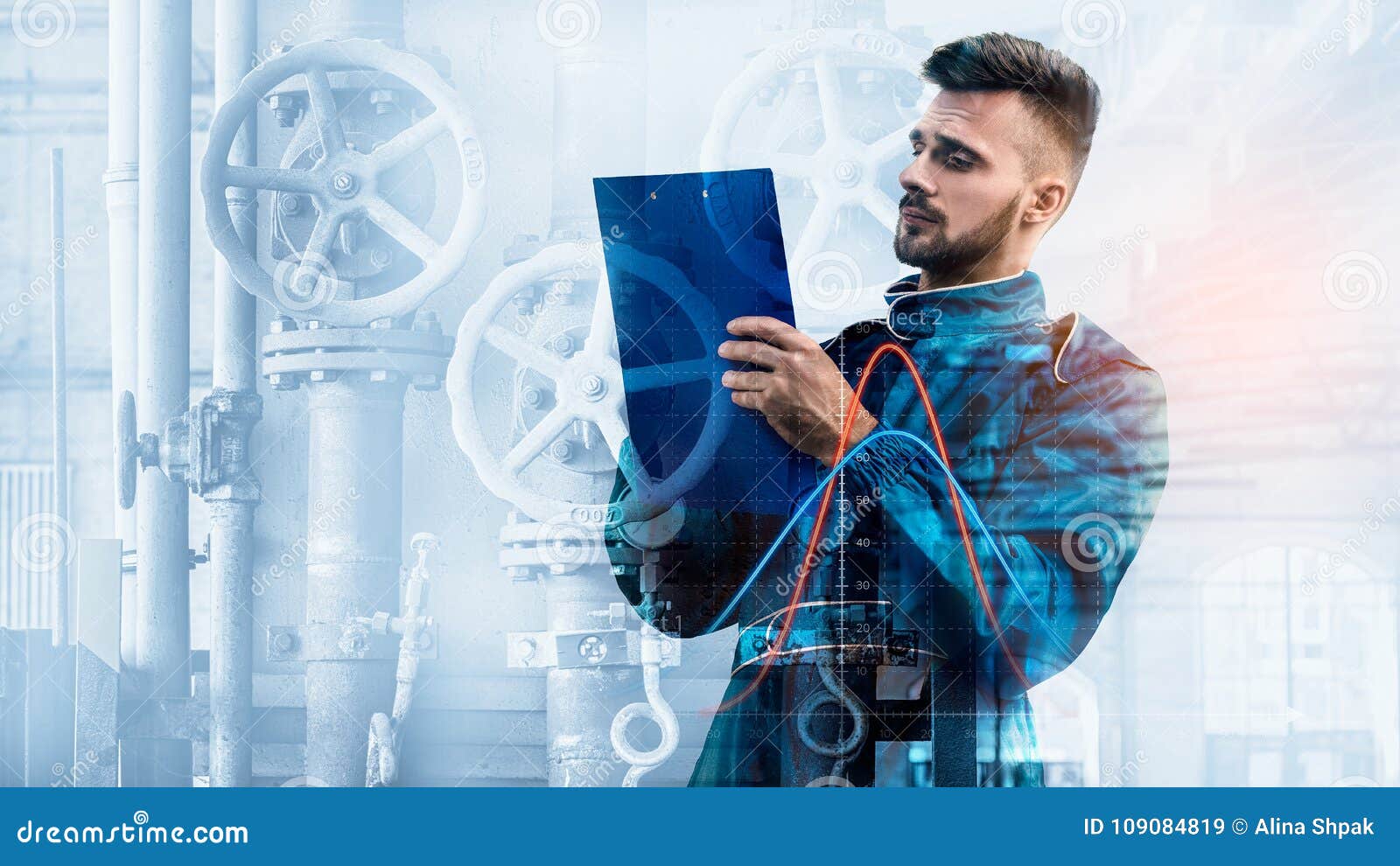 Portrait of Manager on Factory Background Stock Image - Image of ...