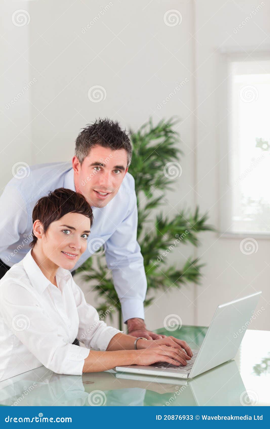 Portrait of a Manager and His Secretary Stock Image - Image of formal ...