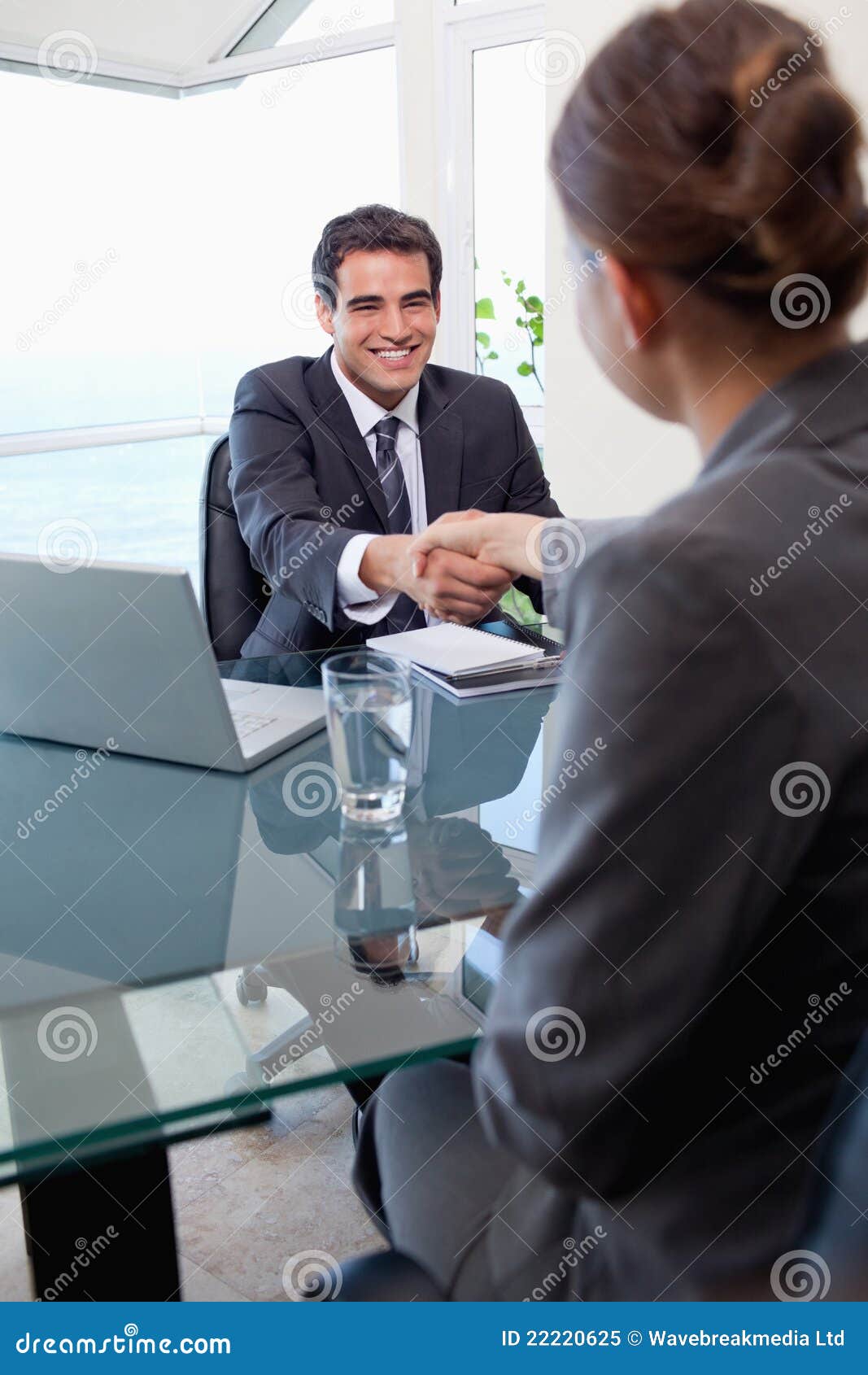 Portrait of a Manager Interviewing a Female Applicant Stock Image ...