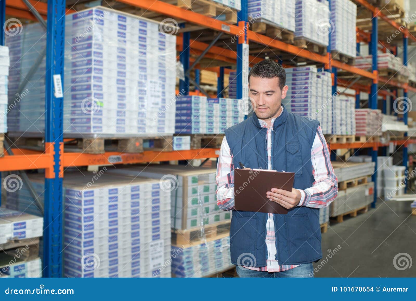 Portrait Manager in Warehouse Stock Photo - Image of digital, dispatch ...