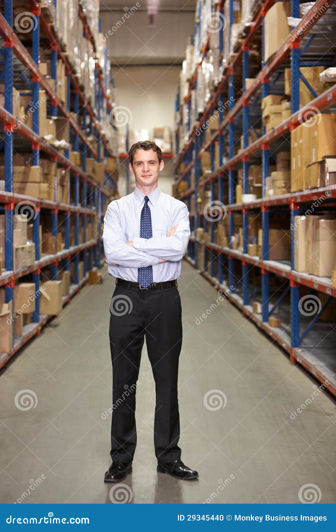 Portrait of Manager in Warehouse Stock Photo - Image of order, male ...