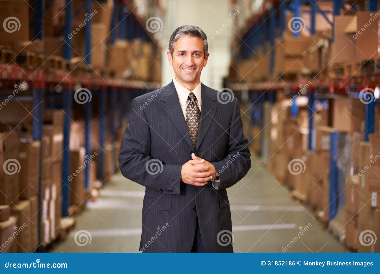 Portrait of Manager in Warehouse Stock Photo - Image of small, dispatch ...
