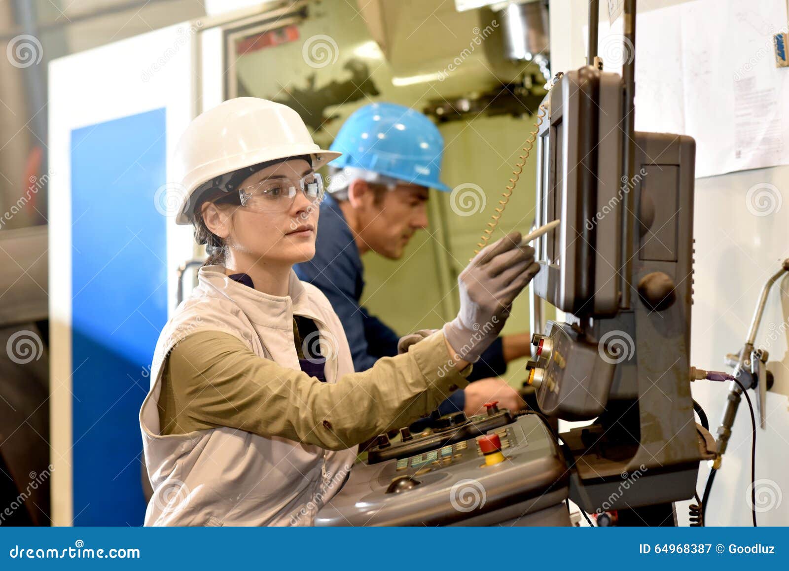 Portrait of Manufacture Workers Stock Image - Image of instruction ...