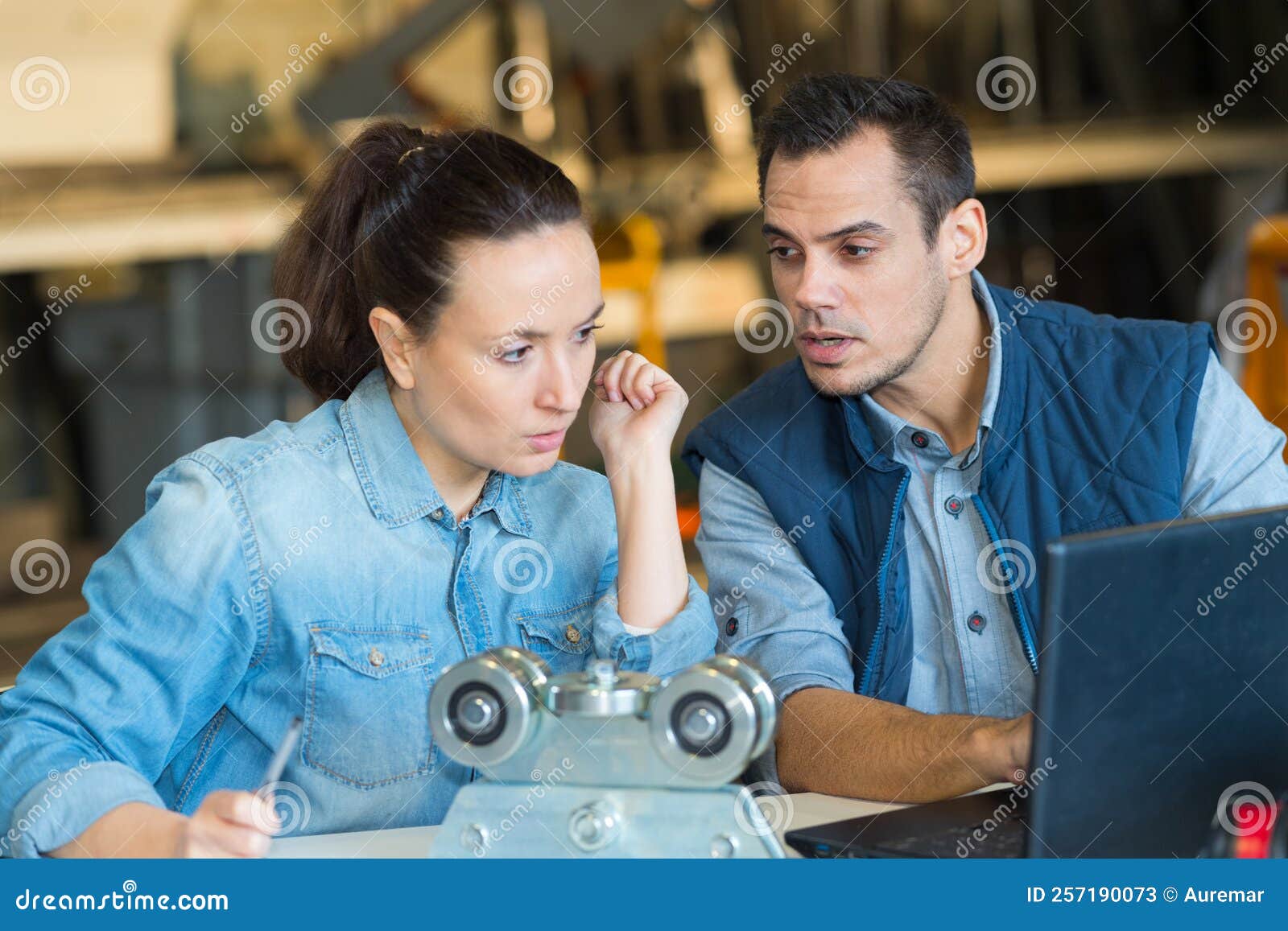Portrait Manufacturing Design Workers Stock Image - Image of occupation, cooperation: 257190073