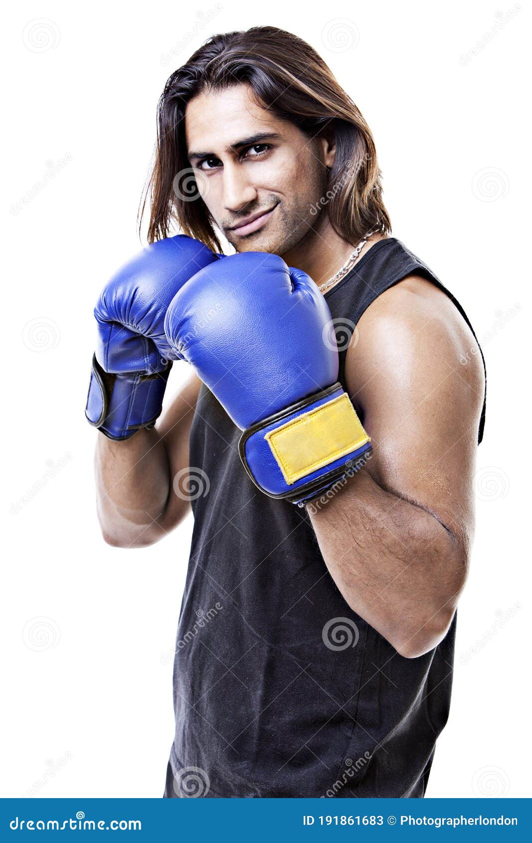 Portrait of Masculine Boxer in Studio Stock Image - Image of gorgeous ...