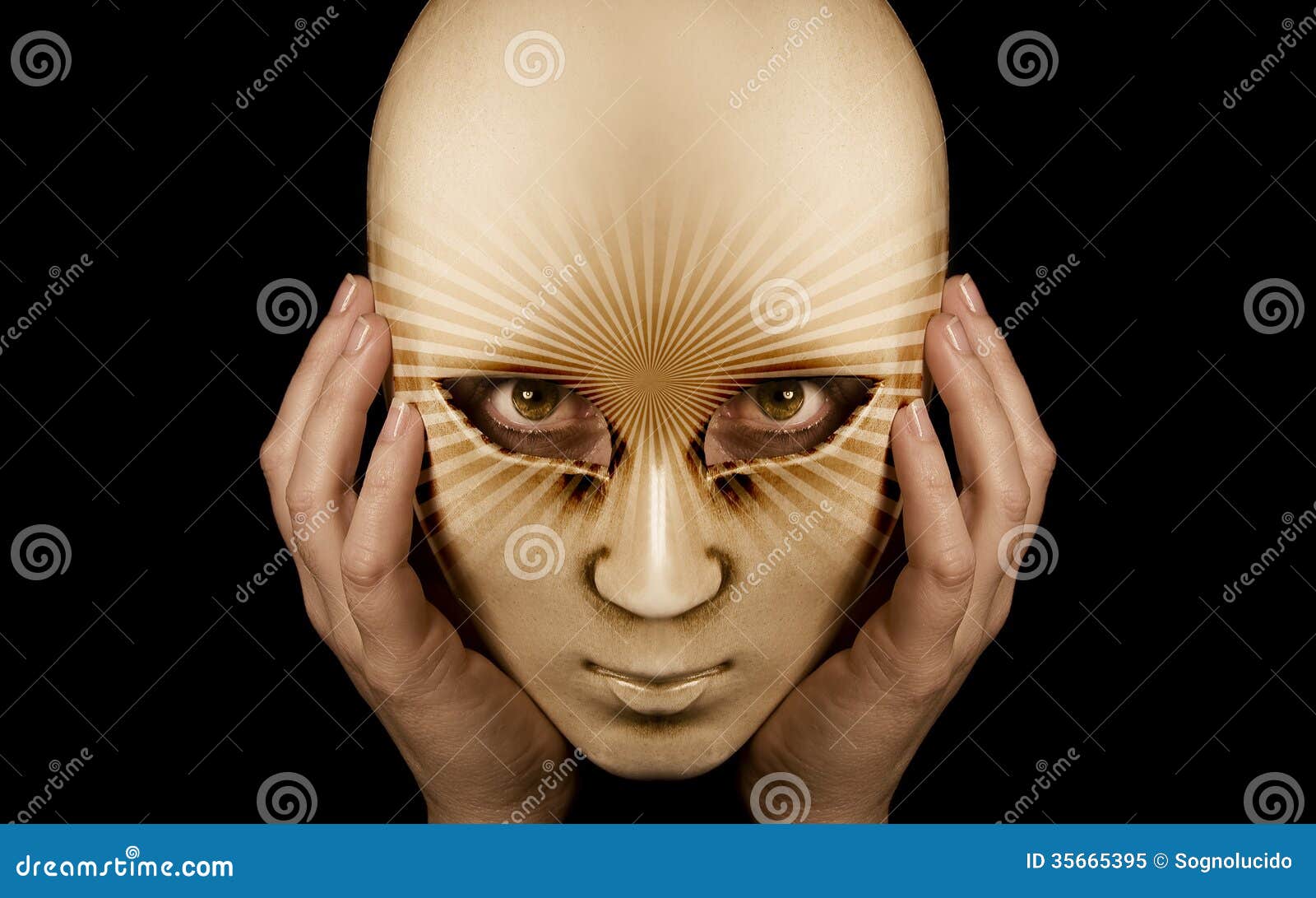 Portrait with mask stock image. Image of camouflage, masked - 35665395