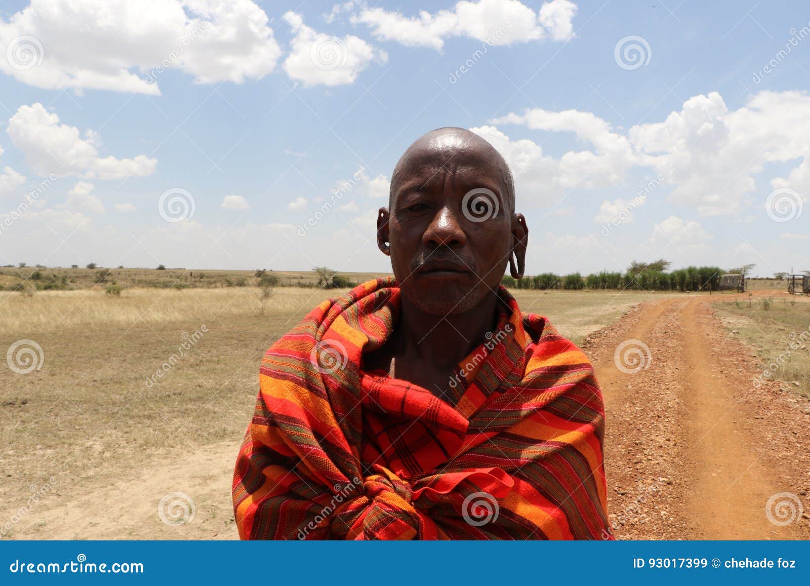 Portrait of massai man editorial stock image. Image of piercing - 93017399