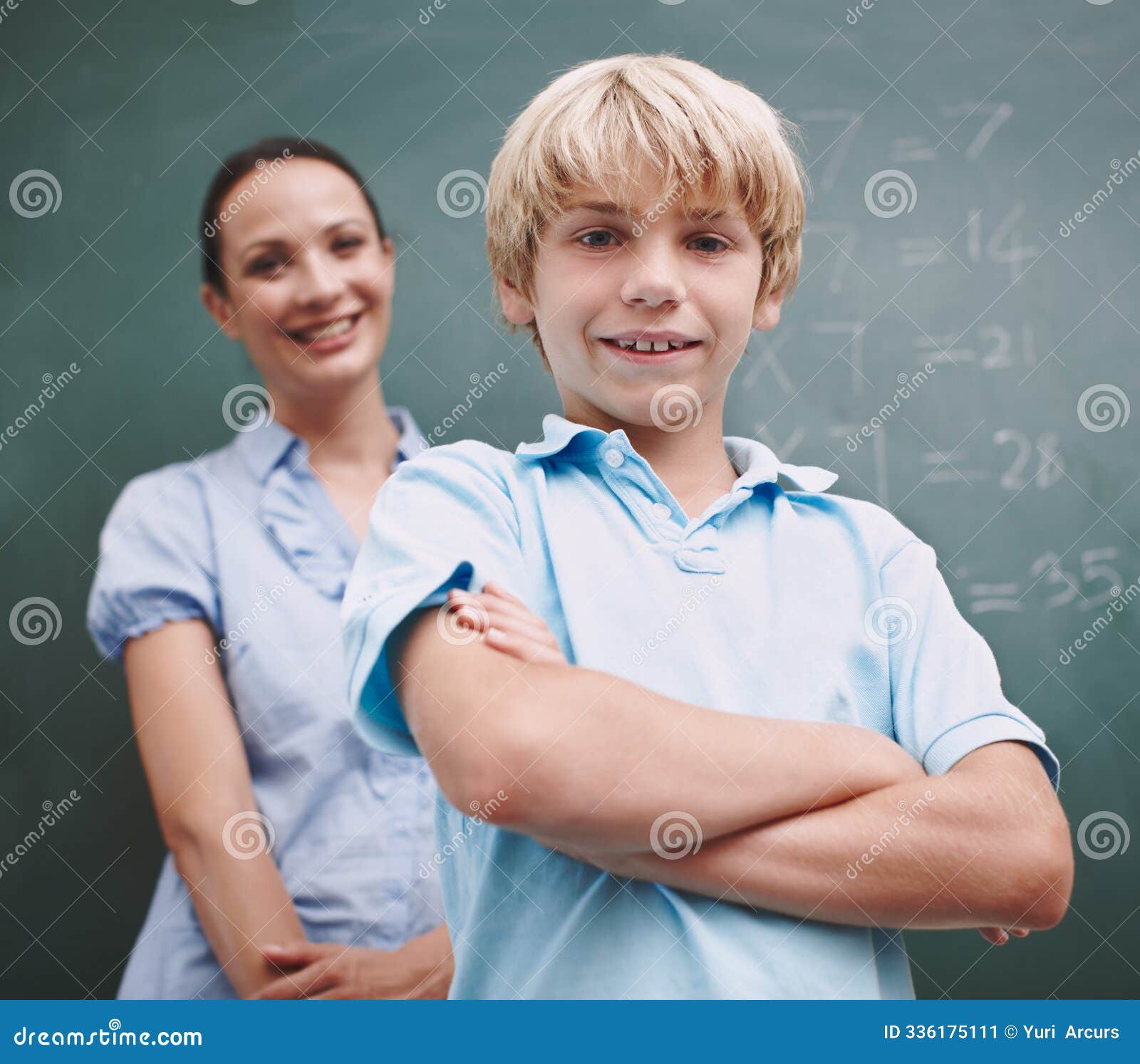 Portrait, Maths and Teacher with Child for Knowledge, Learning and ...