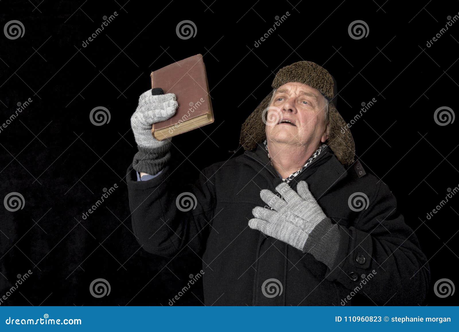 Portrait of a Mature Man Protesting or Preaching Stock Image - Image of ...