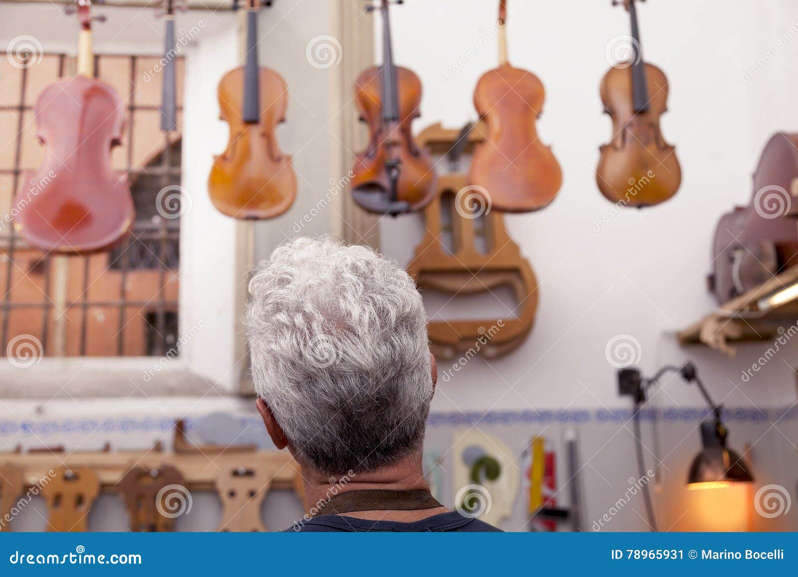 Portrait of Mature Violin Maker Stock Image - Image of italy, caucasian ...