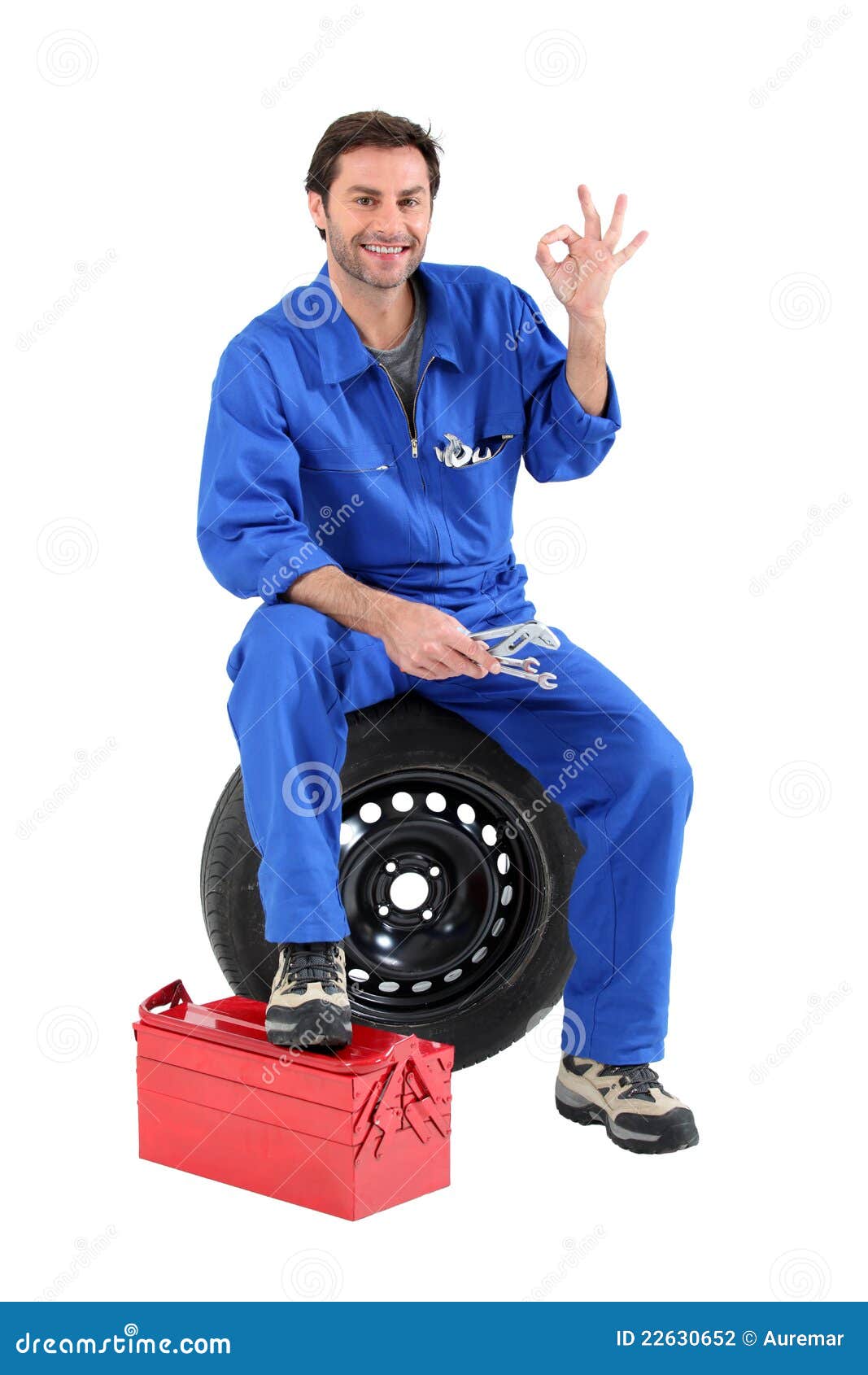 Portrait of a mechanic stock photo. Image of overalls - 22630652