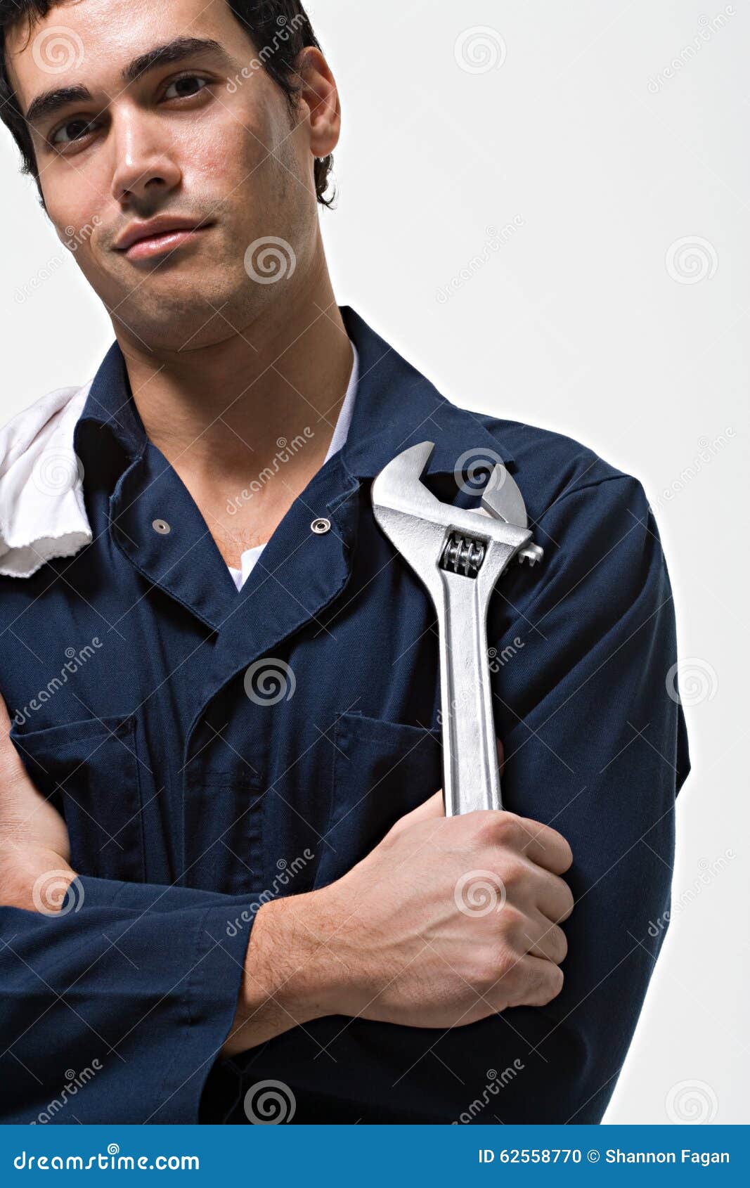 Portrait of a mechanic stock photo. Image of camera, personality - 62558770