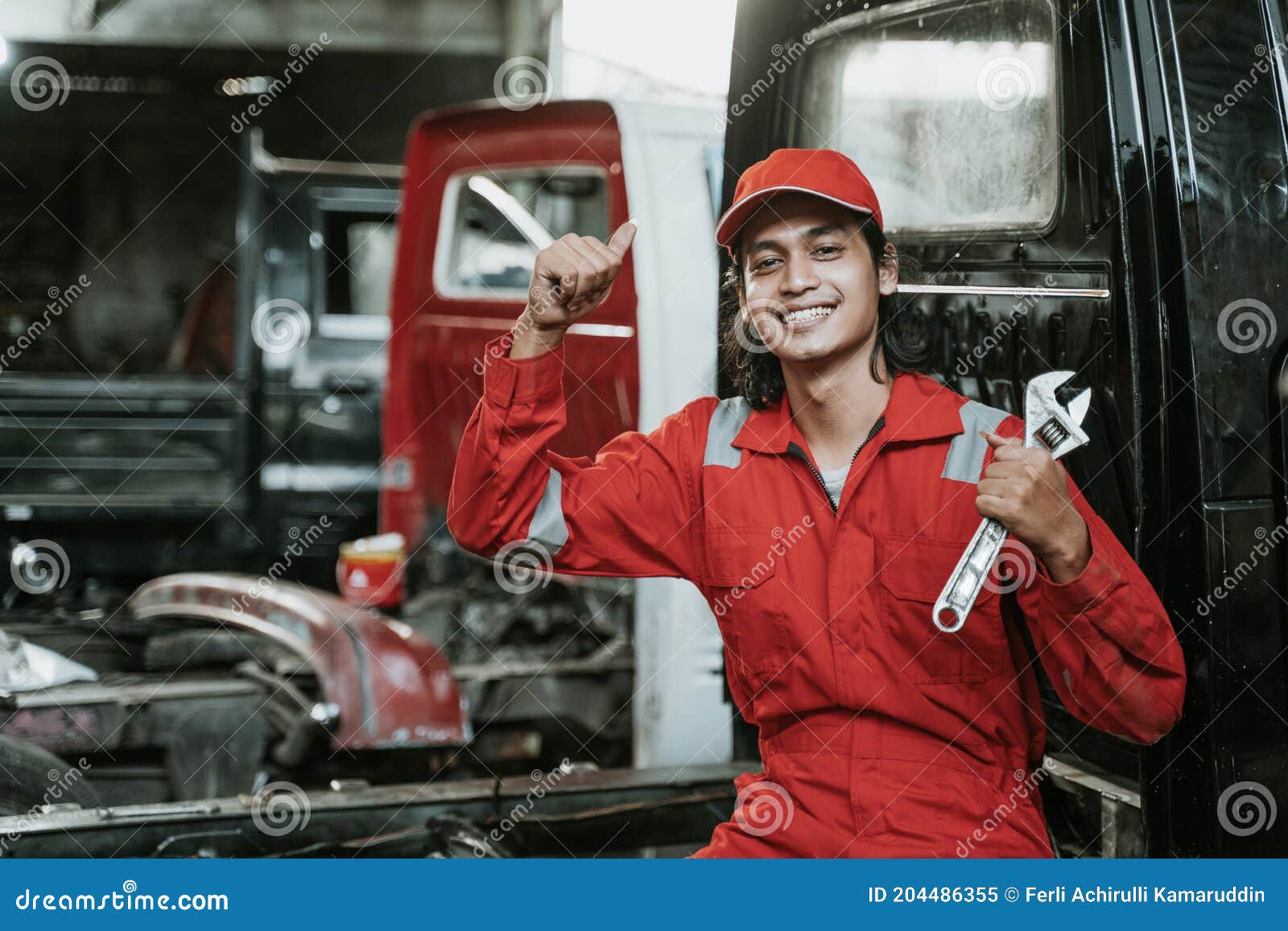 Portrait of Mechanic Carry Tools in His Hand Stock Image - Image of ...