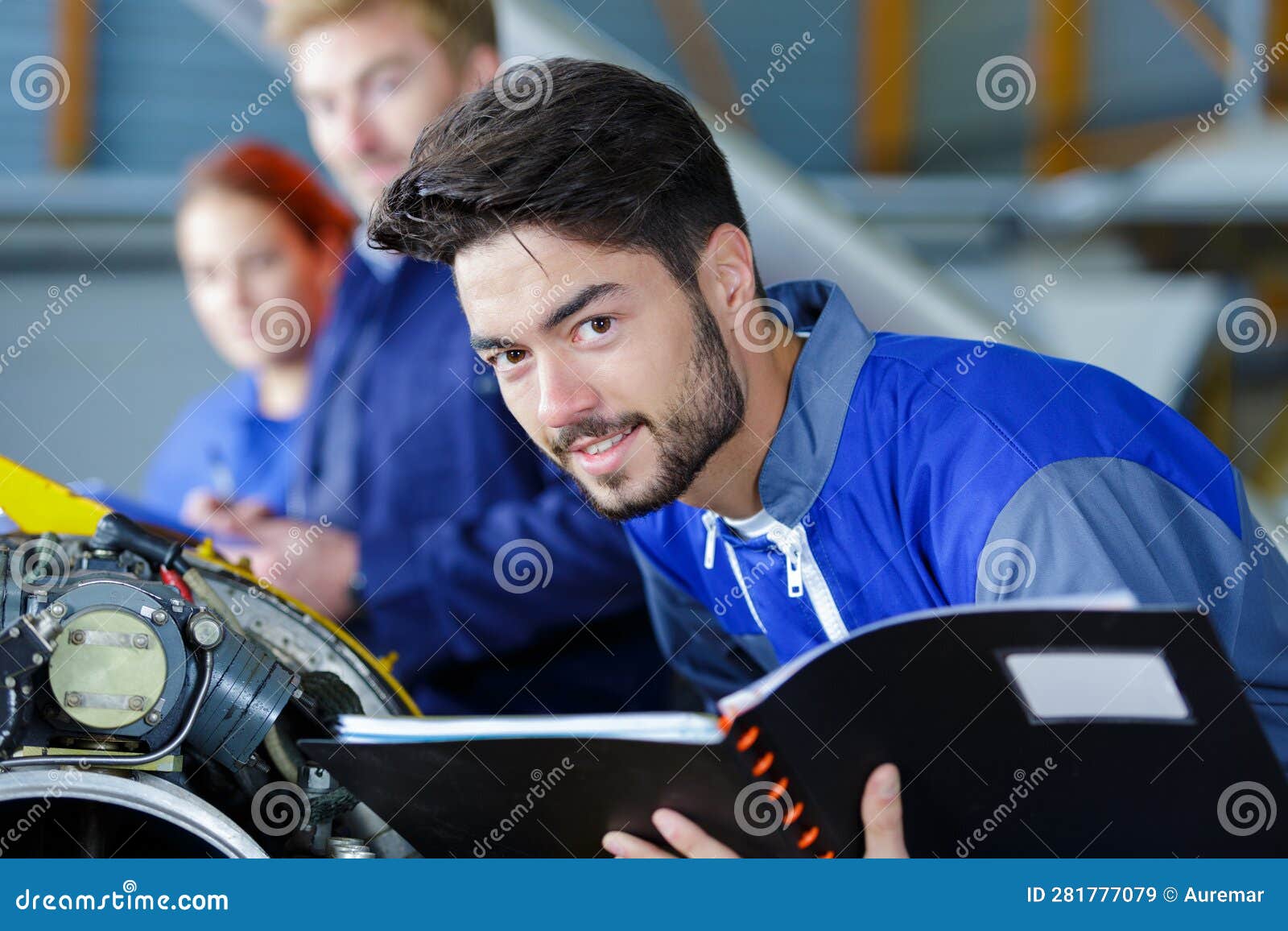 Portrait Mechanic in Garage Stock Image - Image of coveralls, people ...