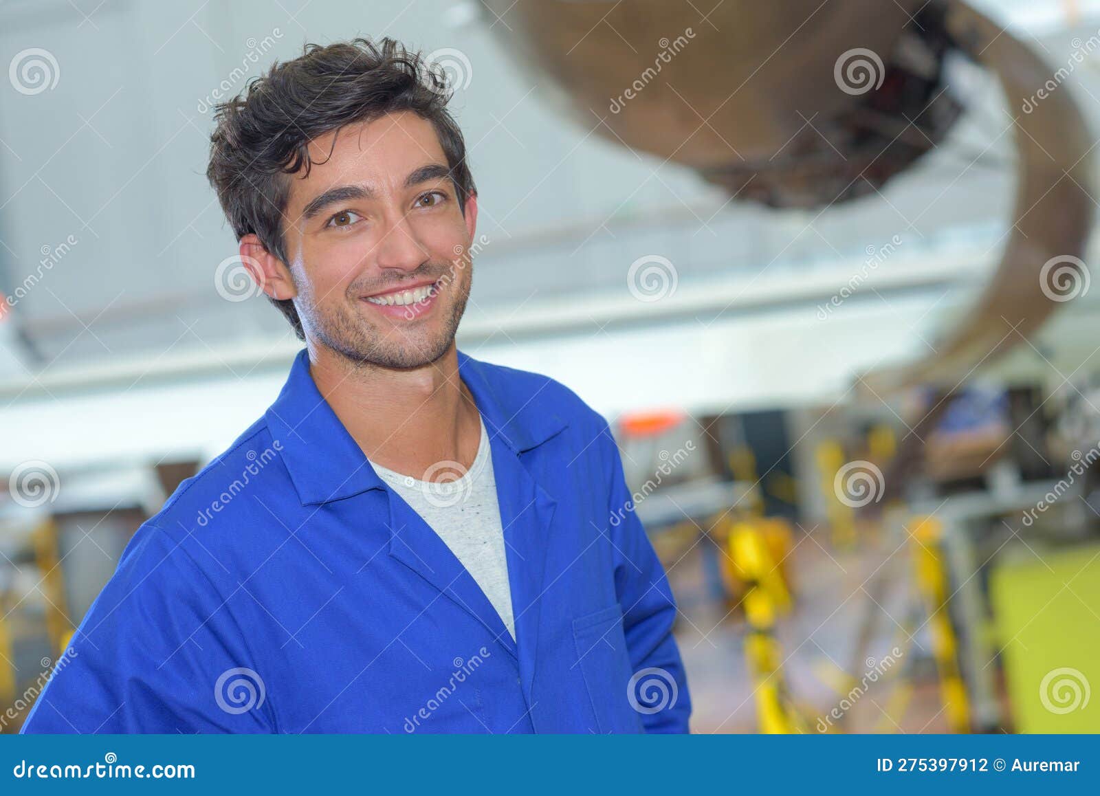 Portrait Mechanical Engineer Posing Stock Photo - Image of engineer ...