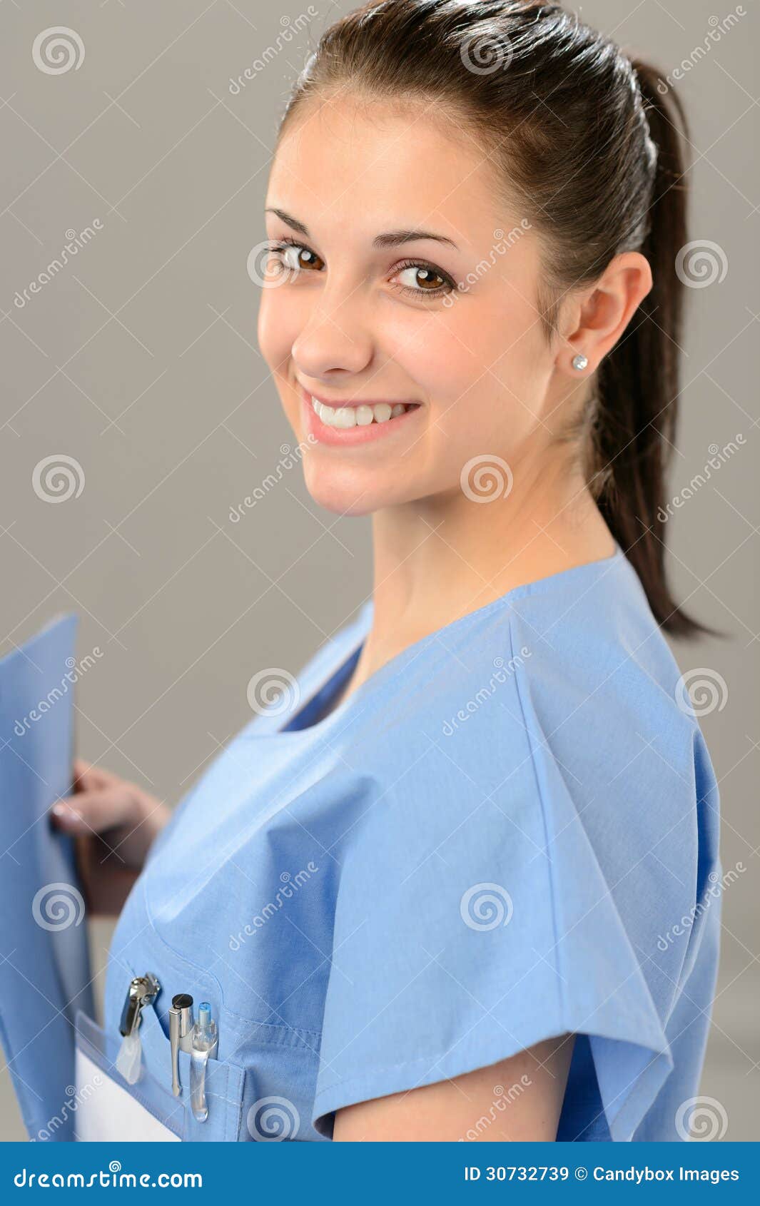 Portrait of Medical Intern Looking at Camera Stock Image - Image of ...