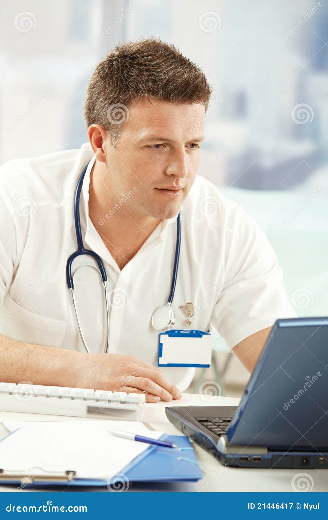 Portrait of Medical Professional Stock Image - Image of concentrating ...