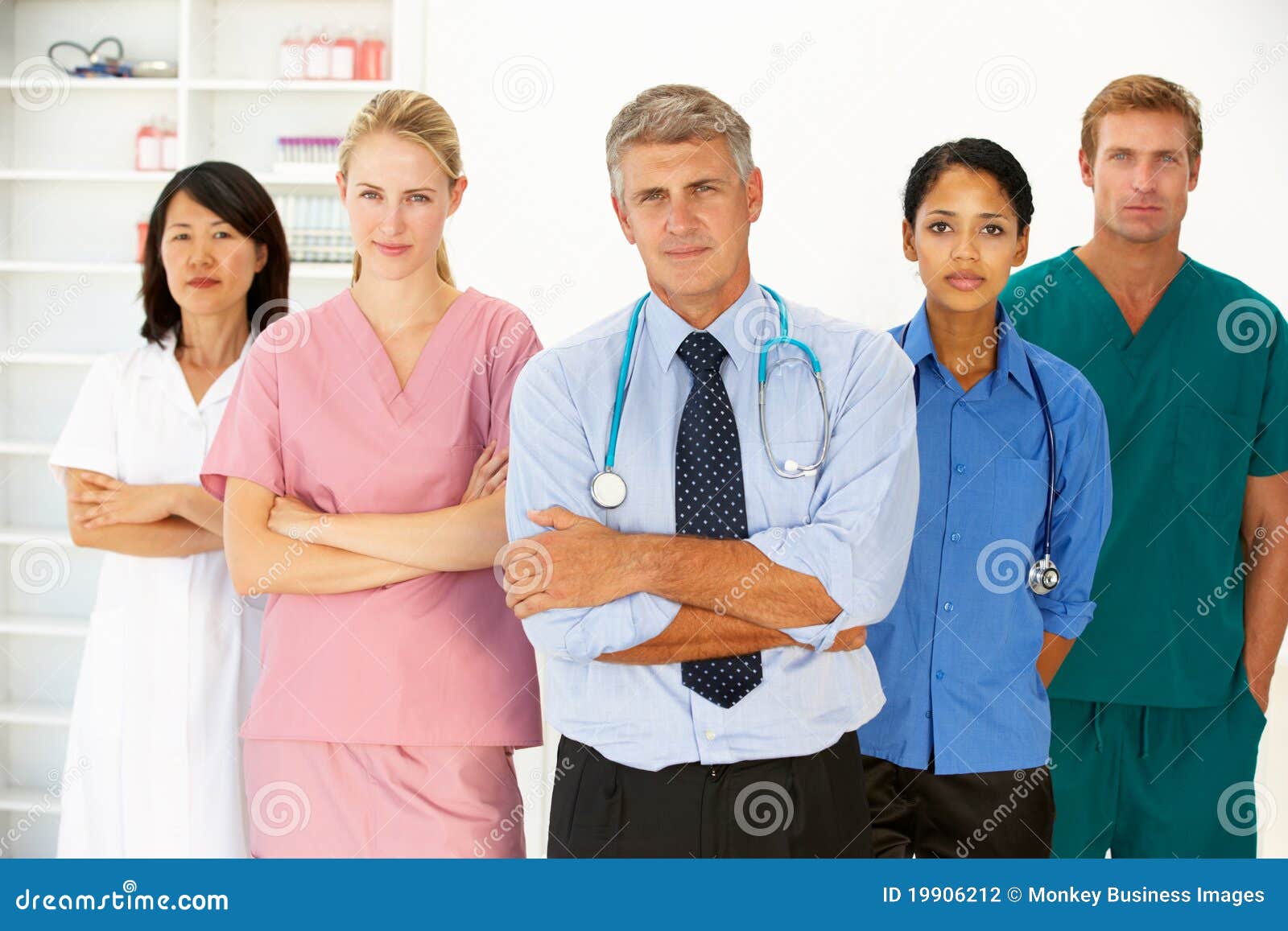 Portrait of Medical Professionals Stock Photo - Image of crossed ...