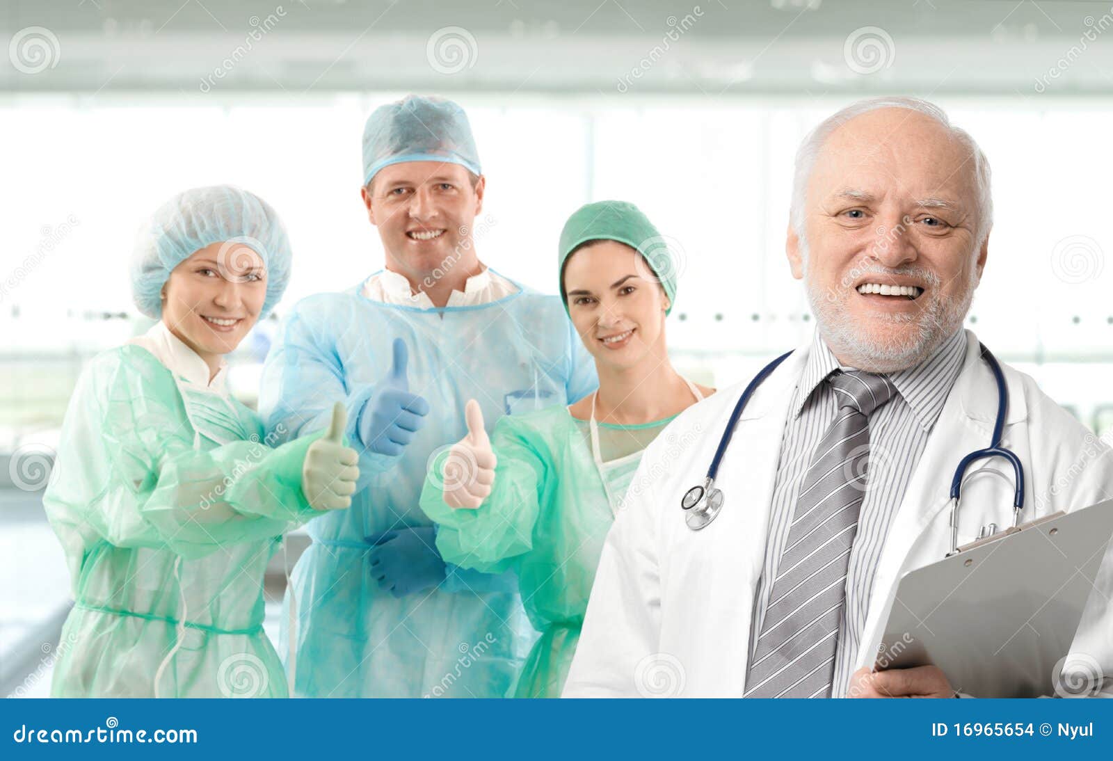 Portrait of Medical Professor and Team Stock Photo - Image of color ...