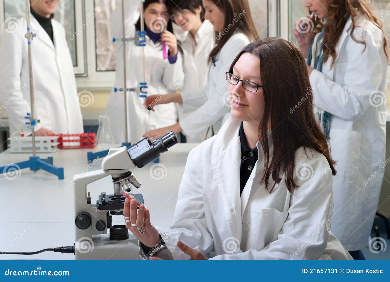 Portrait of Medical Students Stock Image - Image of hair, biochemistry ...