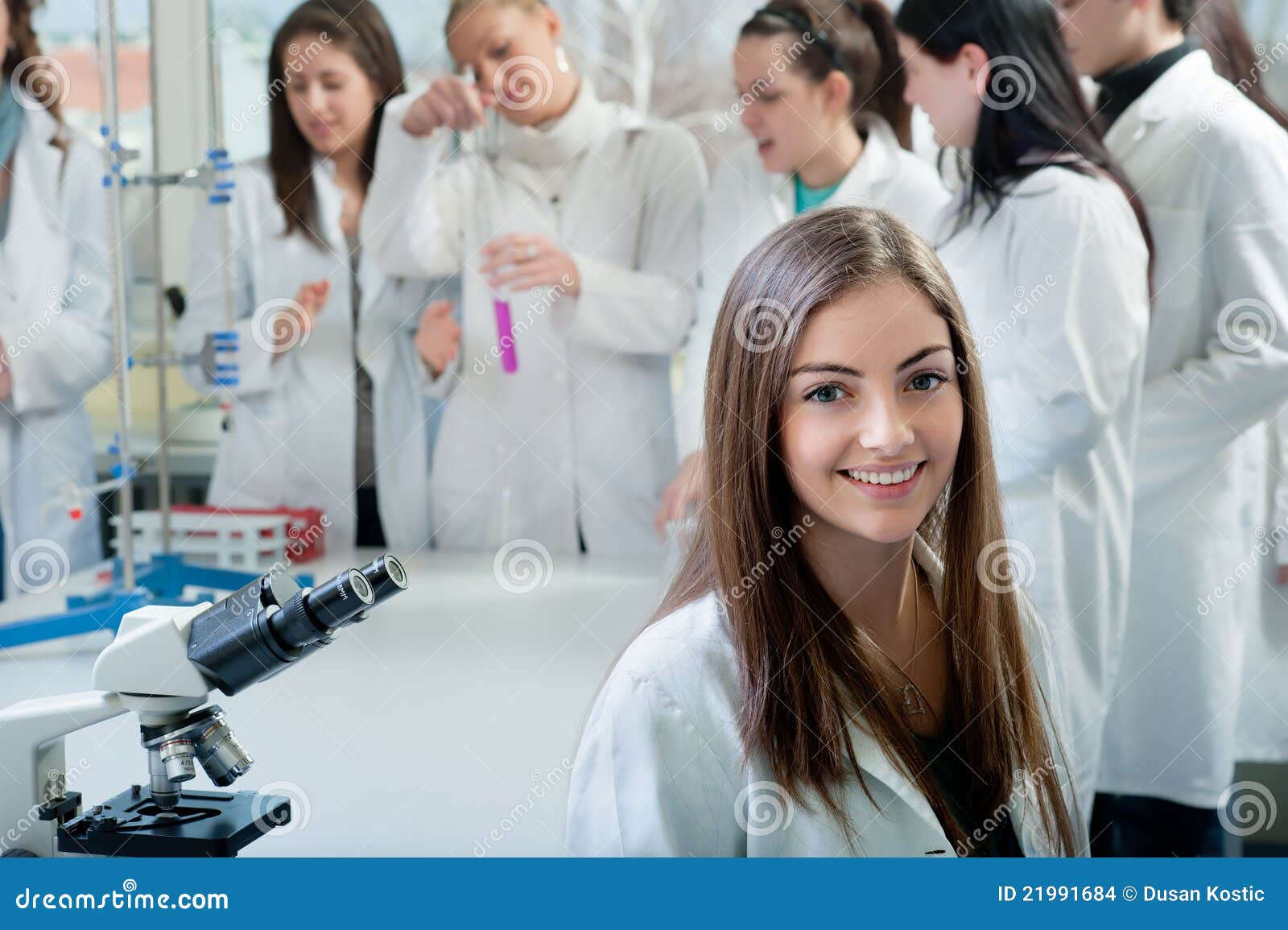 Portrait of Medical Students Stock Photo - Image of looking, curly ...